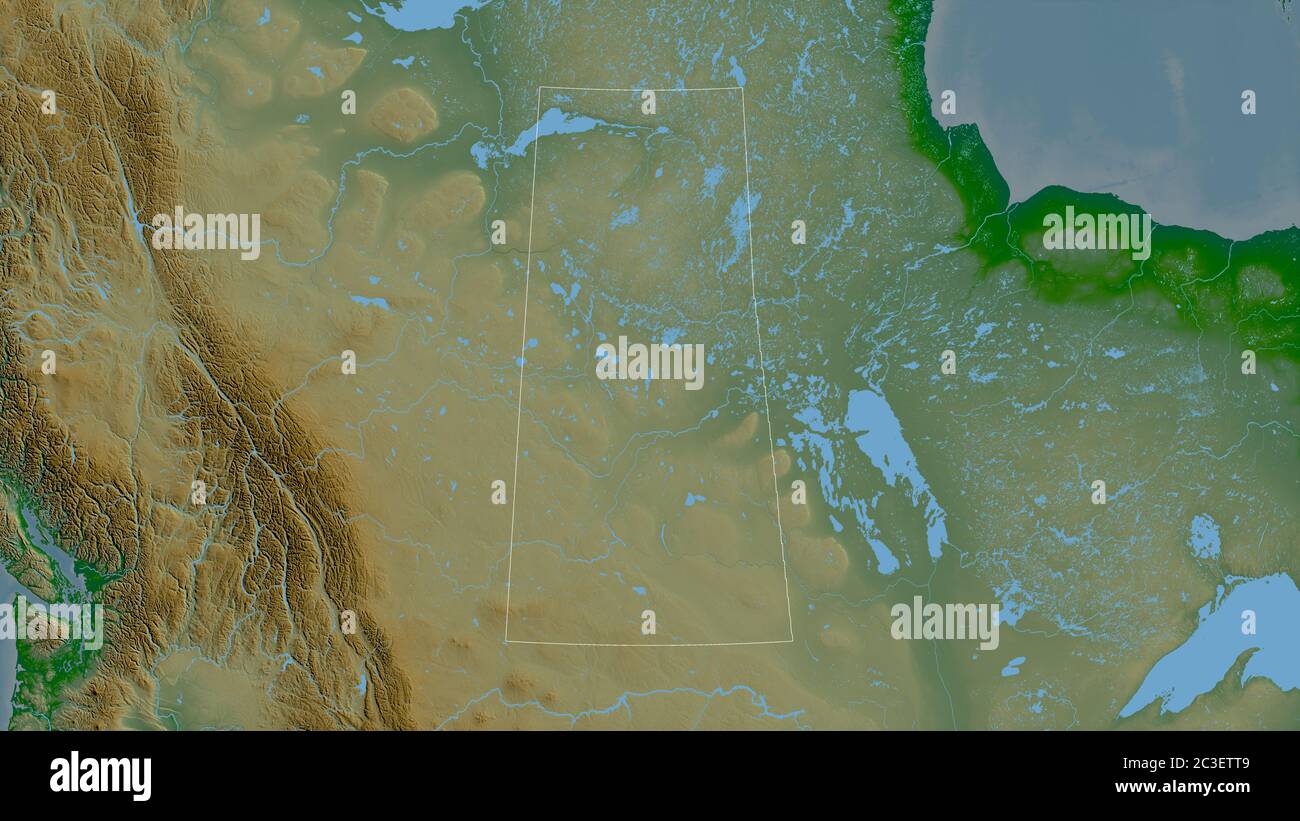 Physical map of saskatchewan immagini e fotografie stock ad alta ...