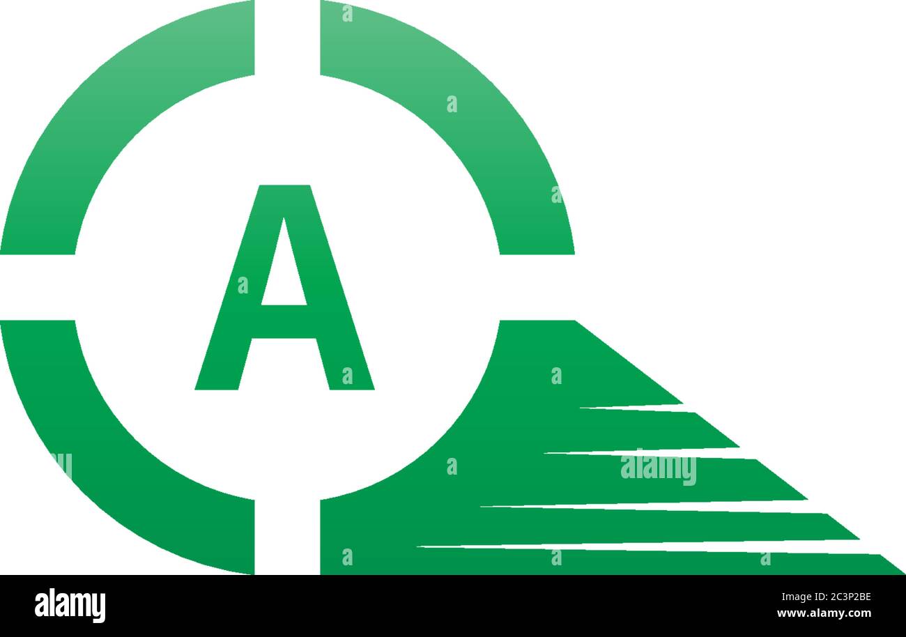 Cerchiare UN concetto di disegno con la lettera del logo nell ...