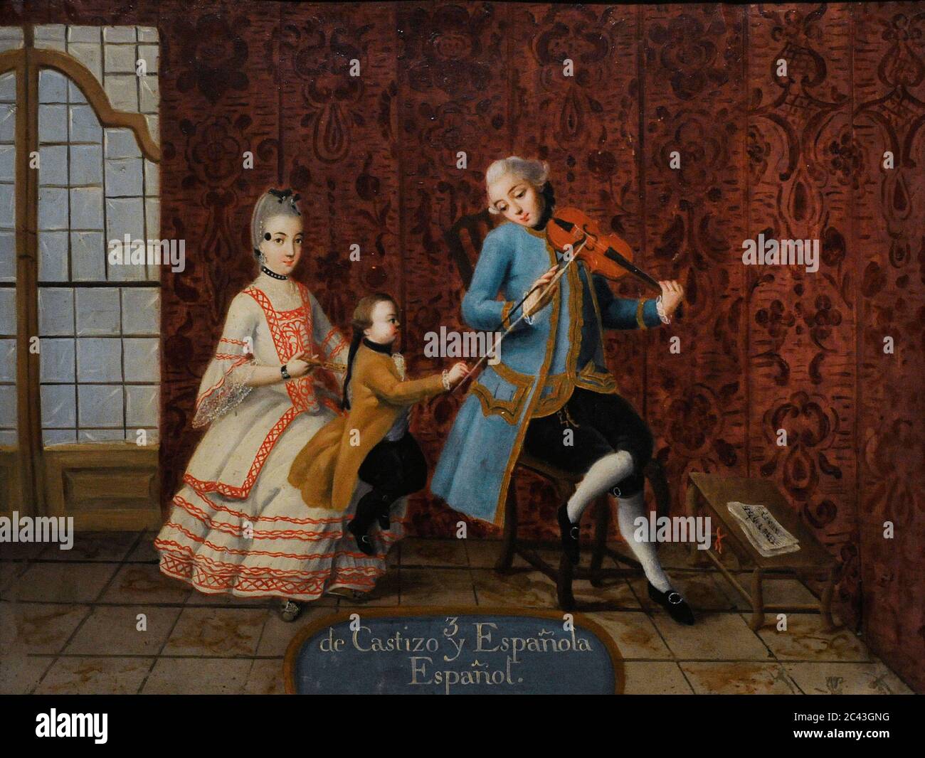 Pintura de castas. Pintura anónima. De castizo y española, español ...