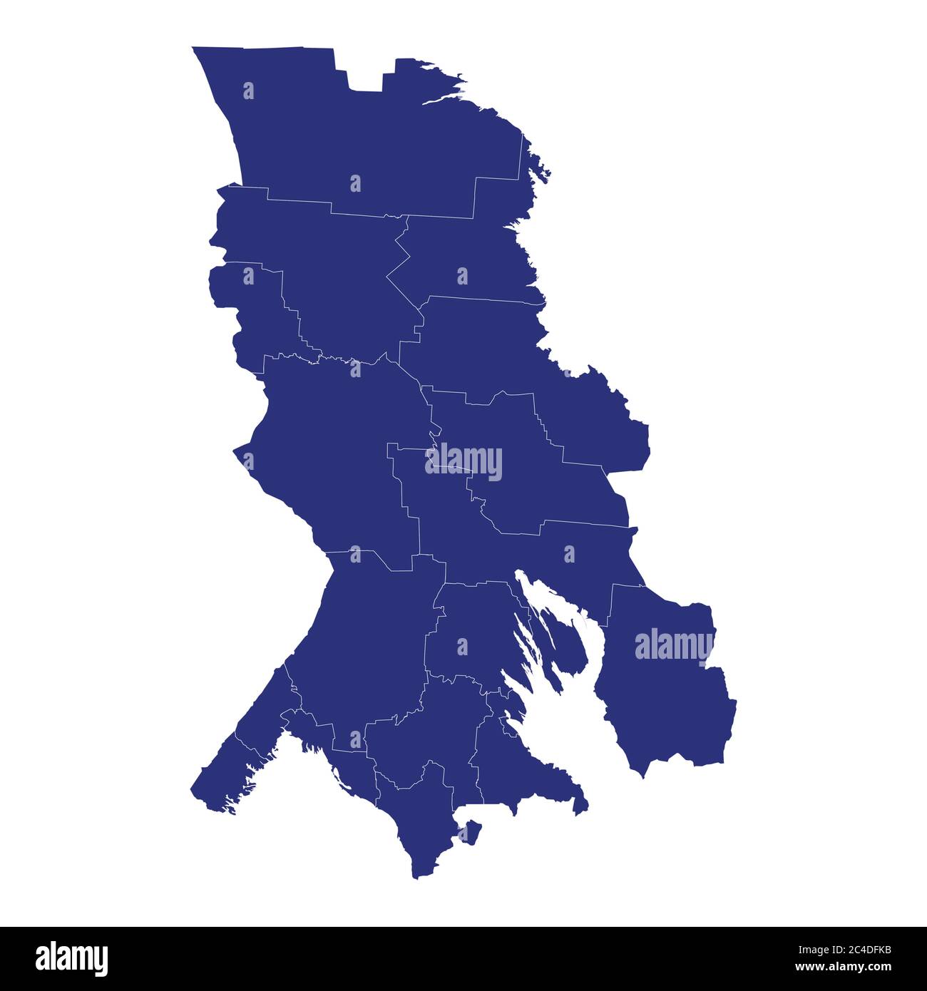 Alta qualità mappa di Carelia è una regione della Russia con i confini ...