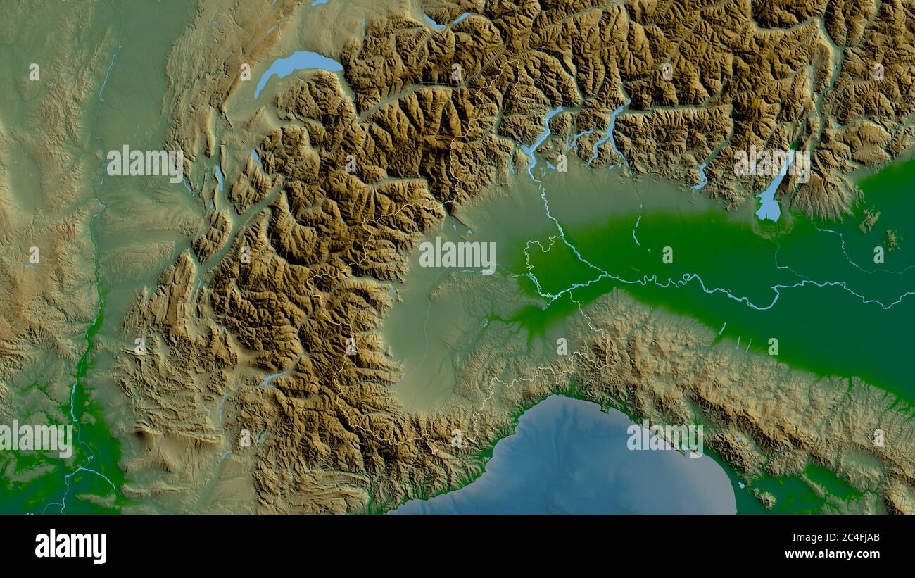 Il piemonte cartina fisica immagini e fotografie stock ad alta ...
