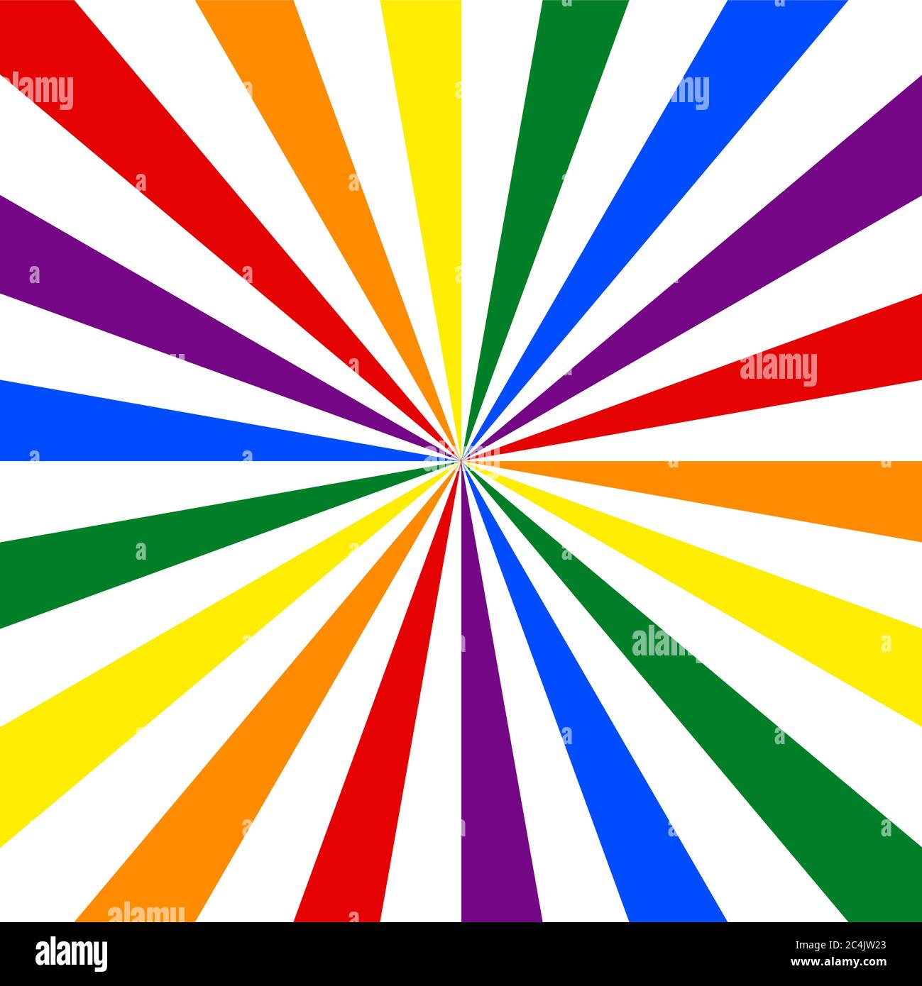 Allarme LGBT. Sfondo arcobaleno. Sequenza di sunburst astratta o di ...