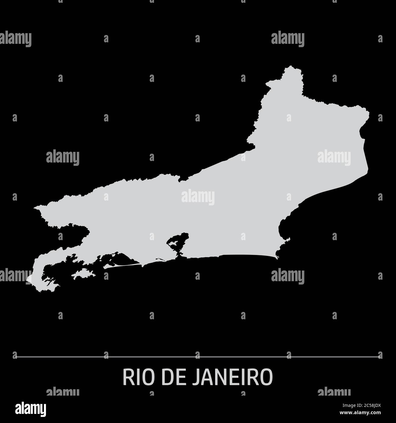 Mappa di rio de janeiro Immagini Vettoriali Stock - Alamy