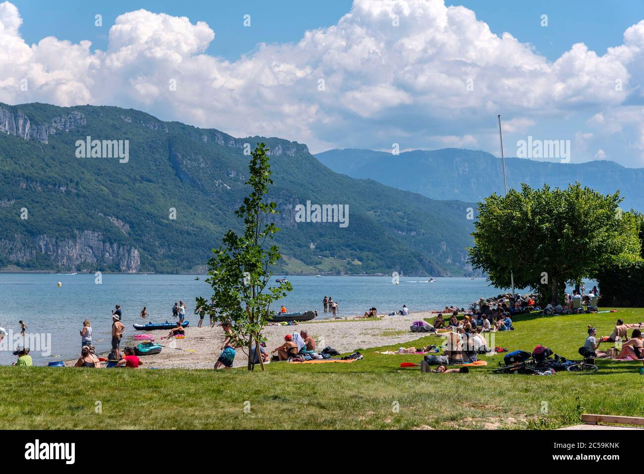 France savoie aix les bains beach bourget du lac immagini e fotografie ...