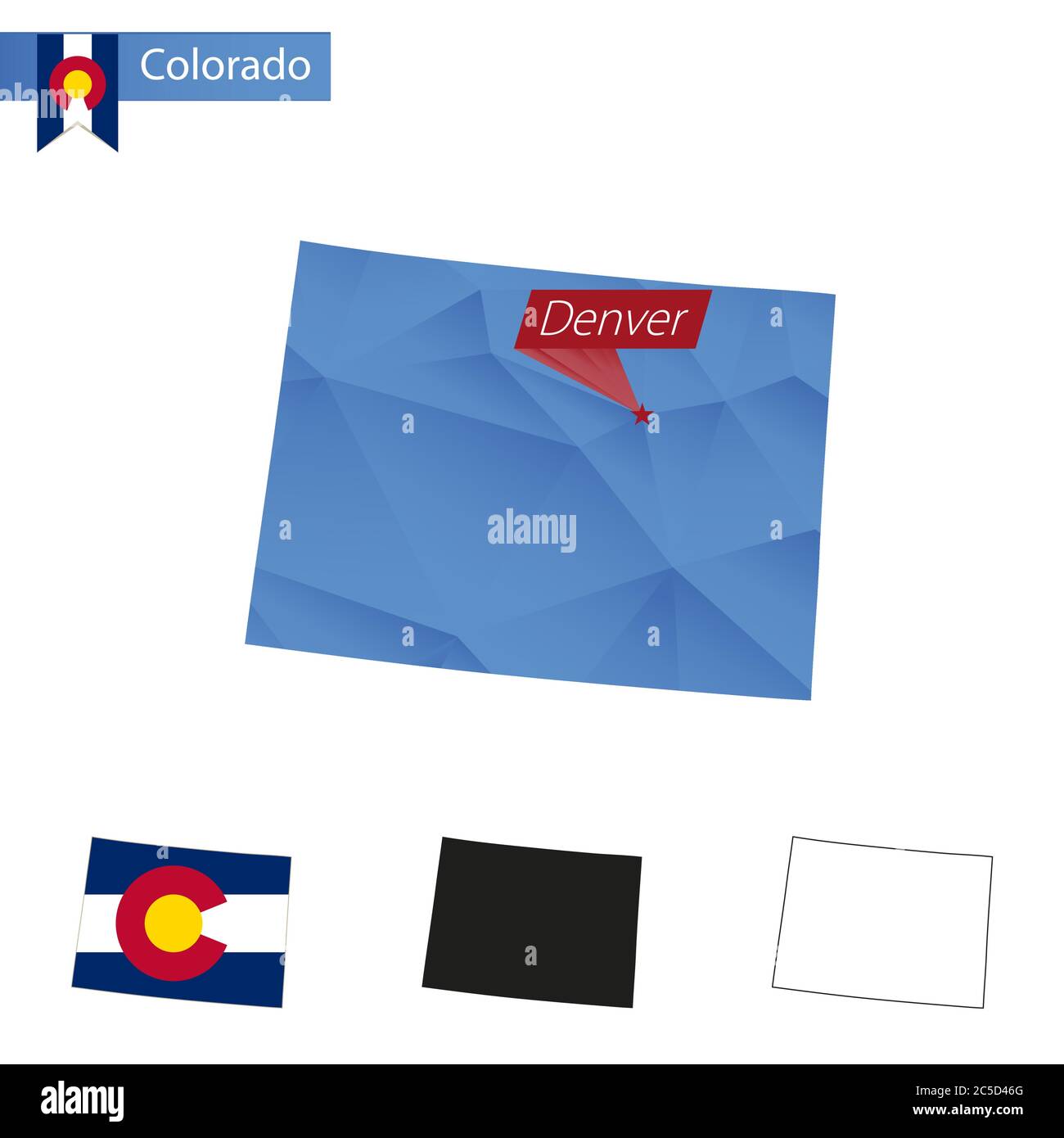Mappa Politica Del Colorado Immagini e Fotos Stock - Alamy