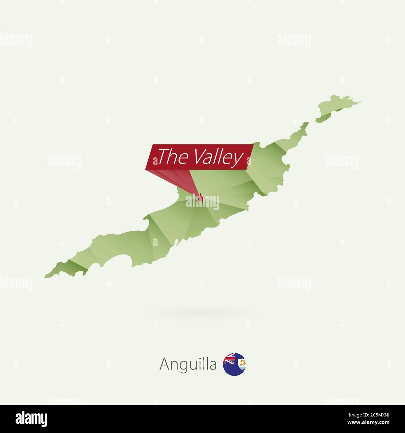 Mappa di anguilla Immagini Vettoriali Stock - Alamy