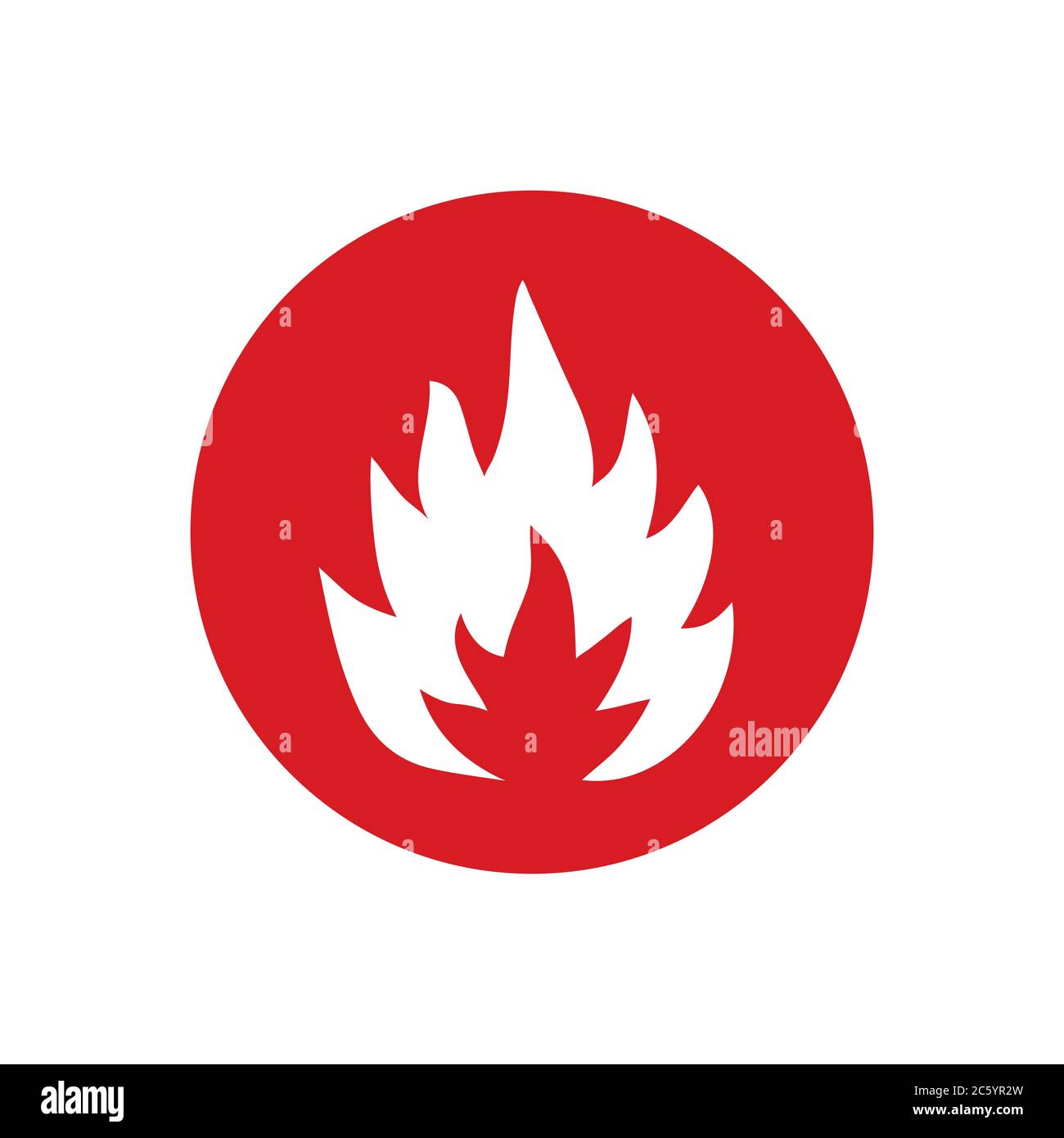 Icona imballaggio infiammabile. Simbolo del logo del fuoco di fiamma ...