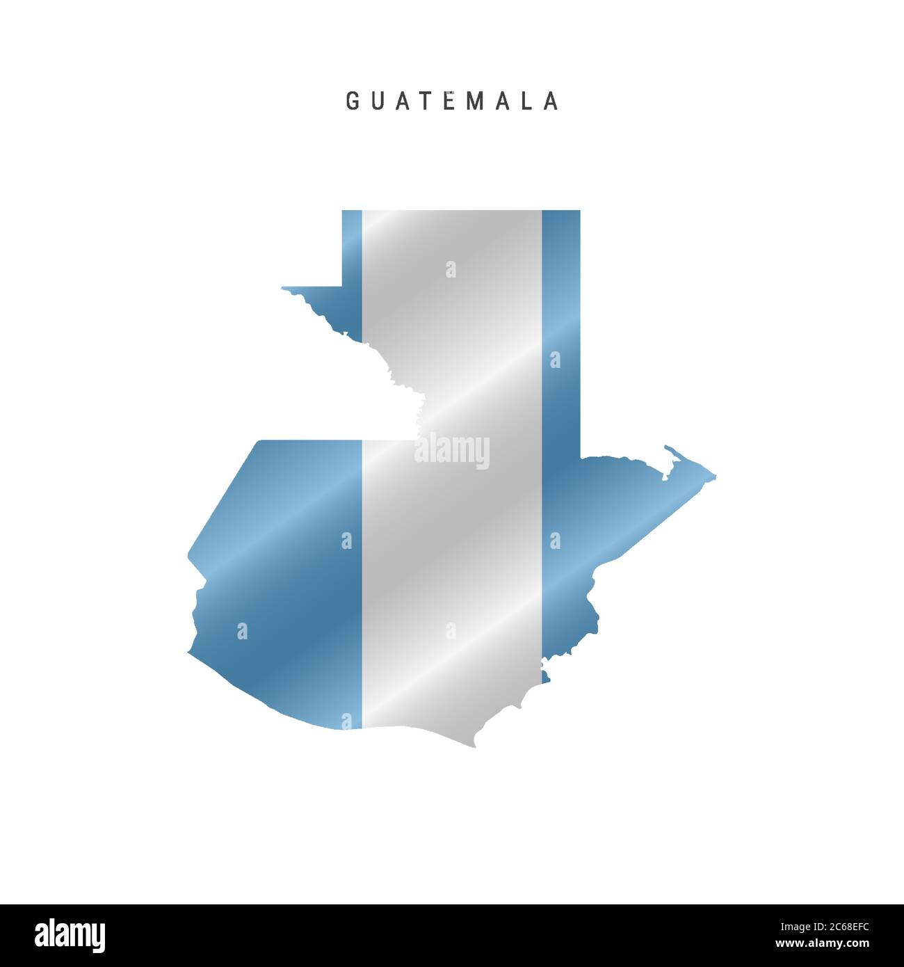 Mappa dettagliata della bandiera del Guatemala. Mappa vettoriale con ...