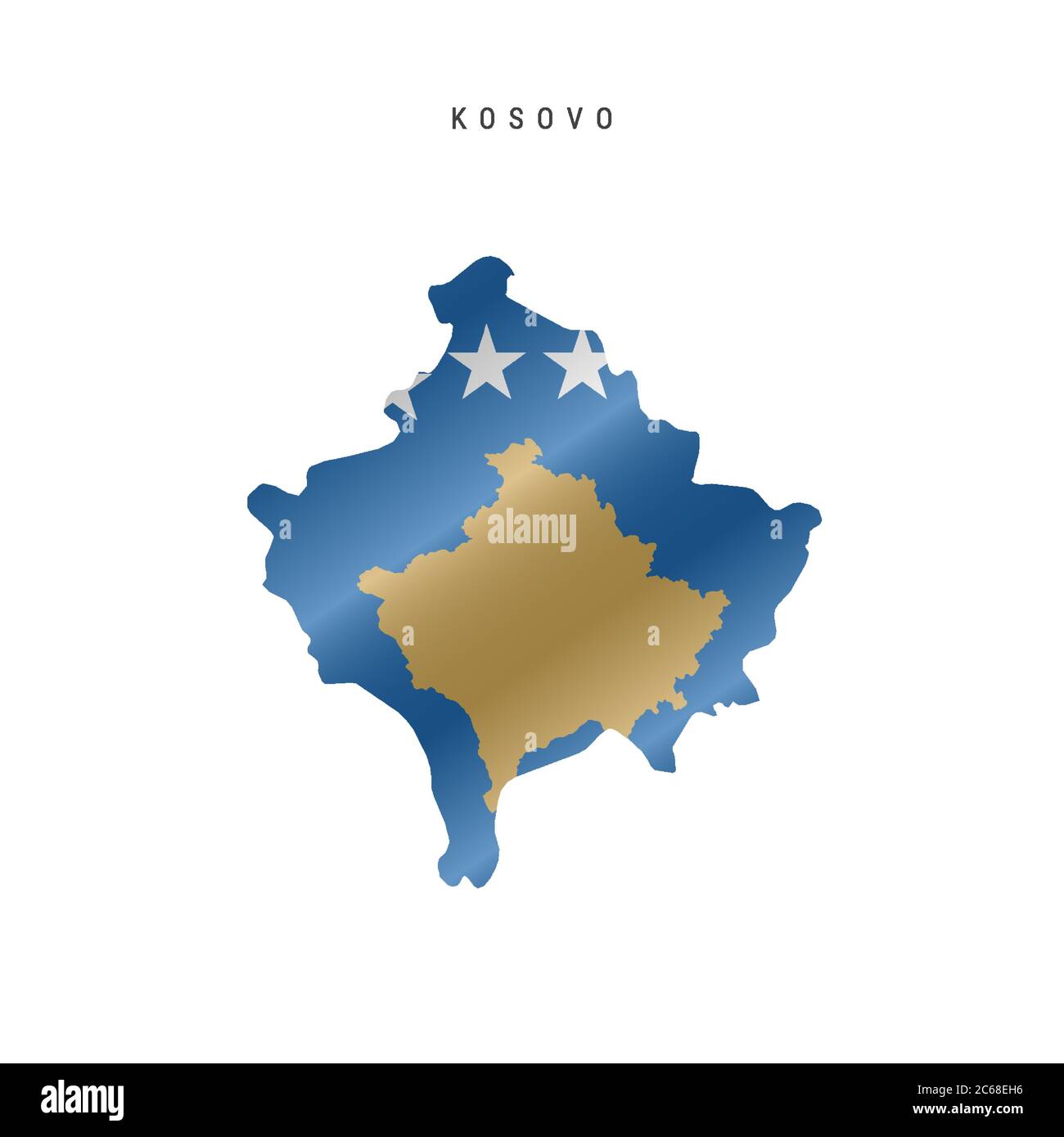 Mappa della bandiera del kosovo Immagini Vettoriali Stock - Alamy
