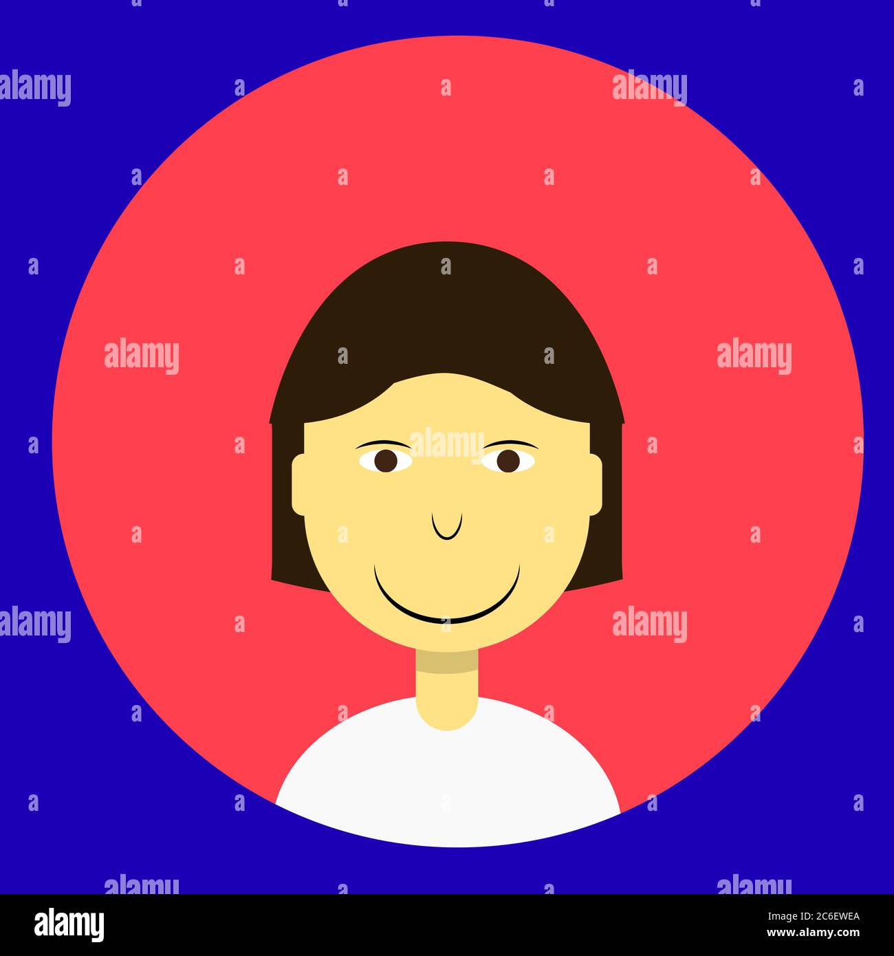 Ragazza dai capelli castani Immagini Vettoriali Stock - Alamy