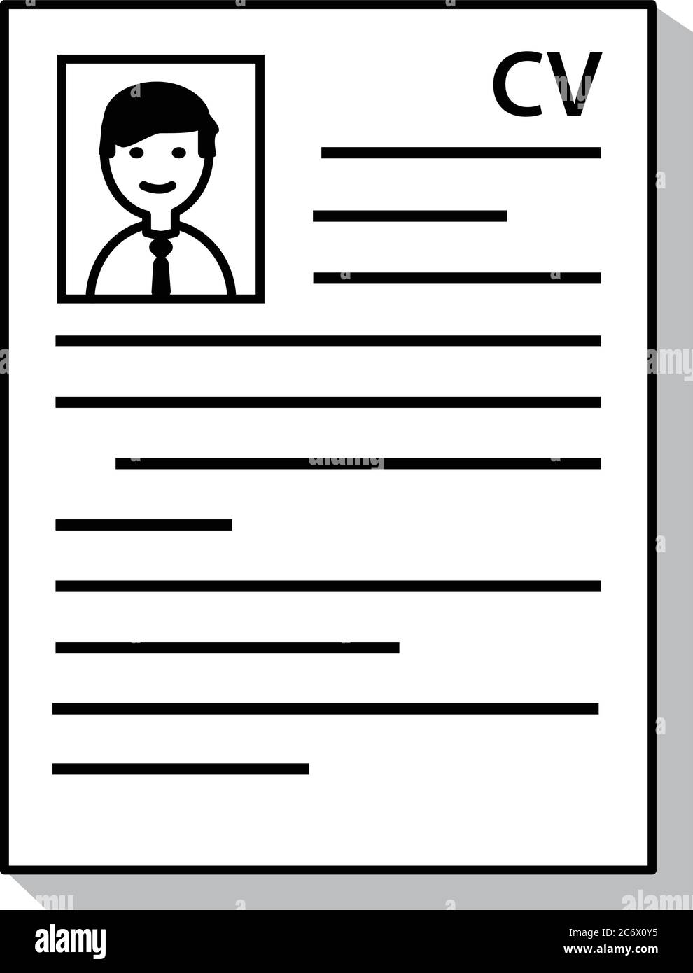 Cv curriculum vitae resume vector Immagini senza sfondo e Foto Stock ...