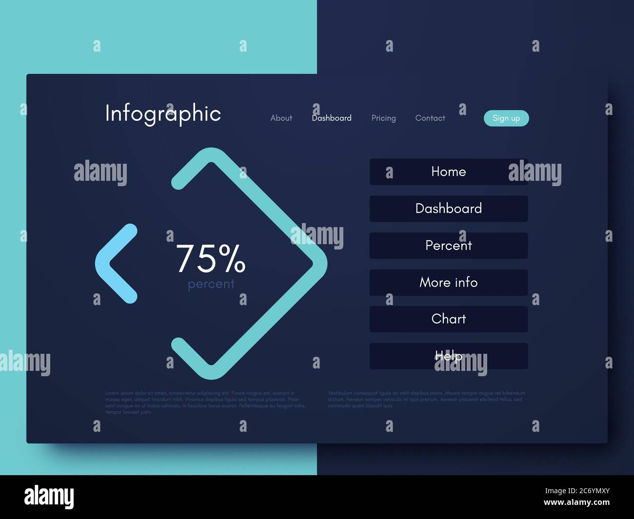 Infografiche grafiche vettoriali. Modello per la creazione di ...