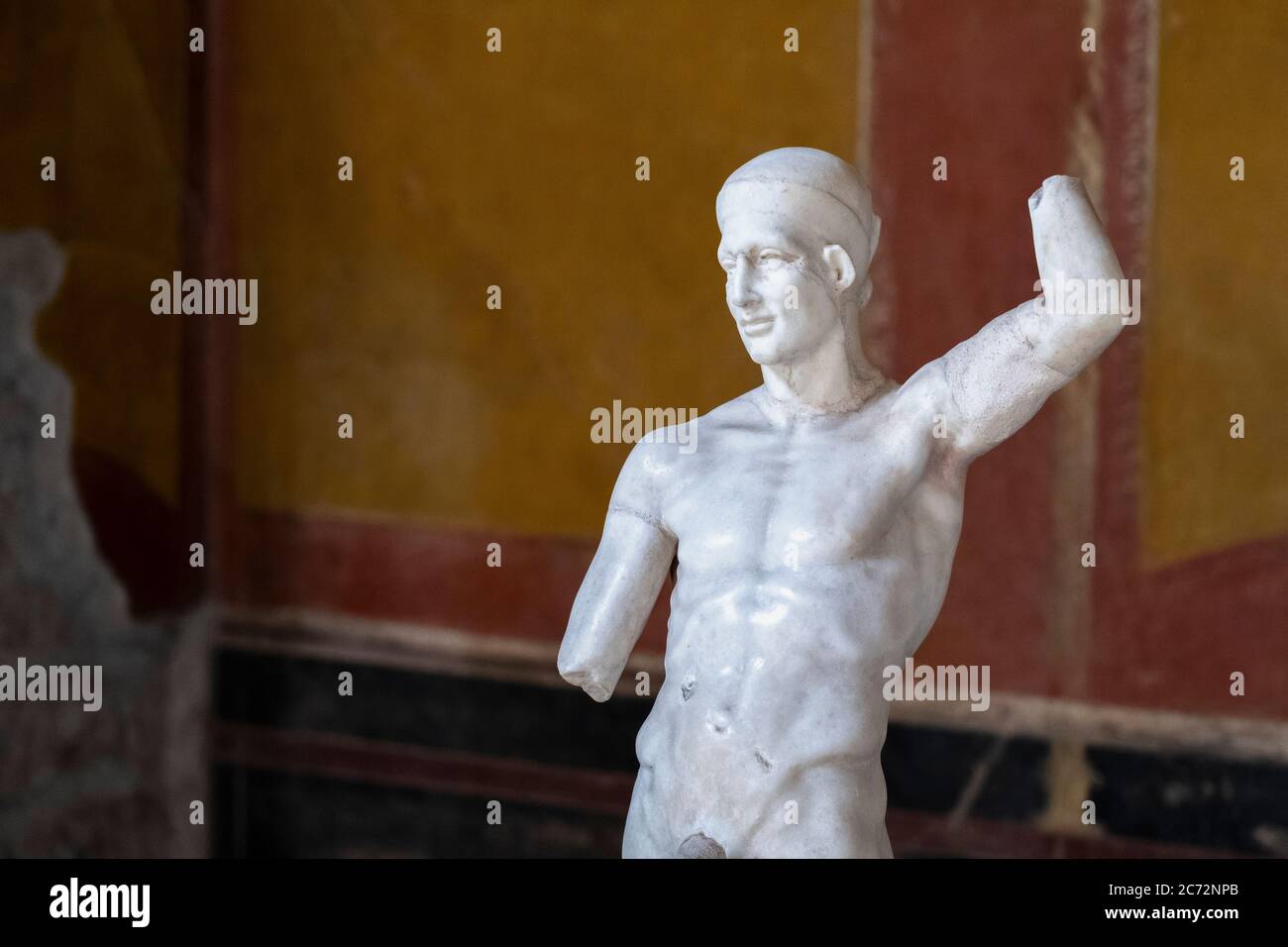 Antica statua di Priapo simbolo della fertilità in Pompei Foto stock ...
