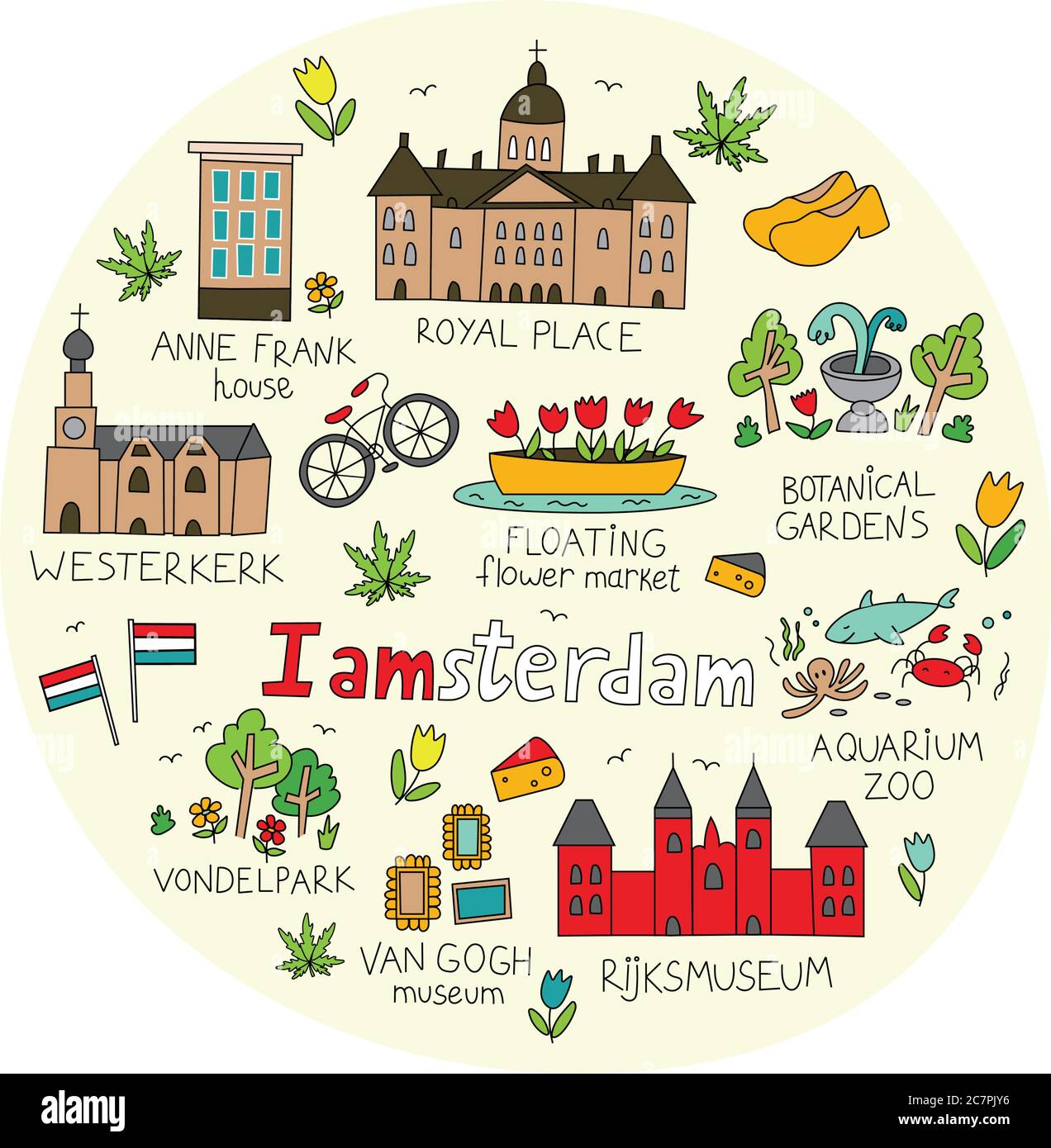 Simboli di amsterdam Immagini Vettoriali Stock - Alamy