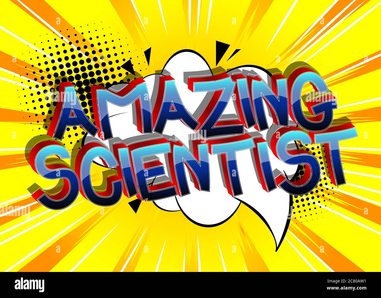 Scientist laboratory comic Immagini Vettoriali Stock - Alamy