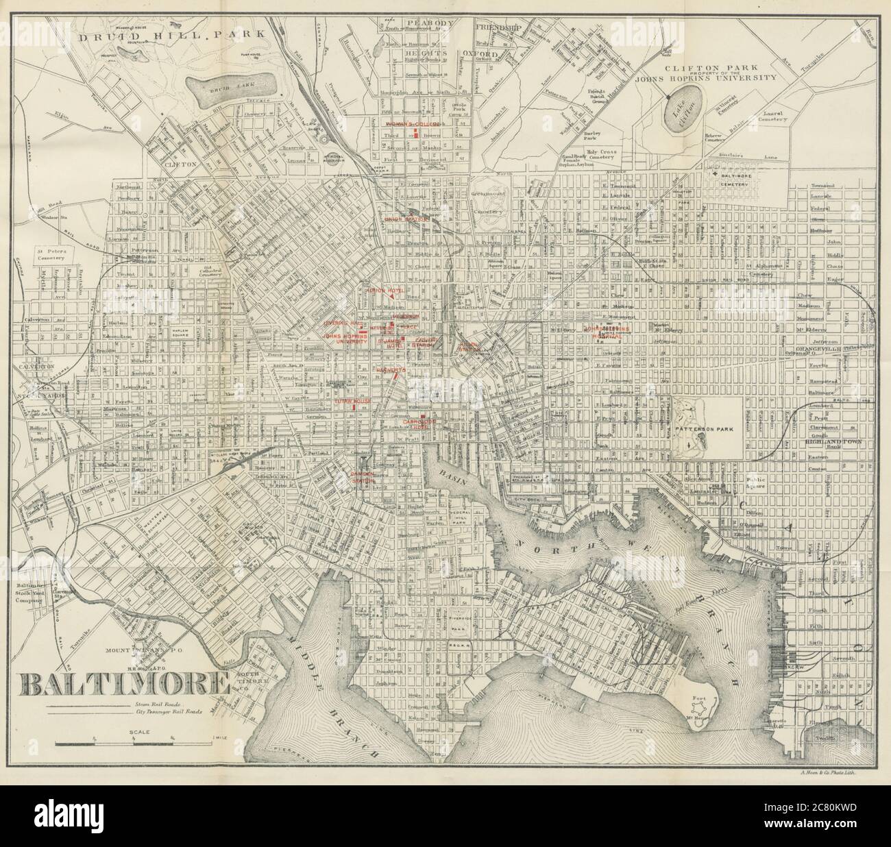 Mappa antica di baltimora Immagini e Fotos Stock - Alamy