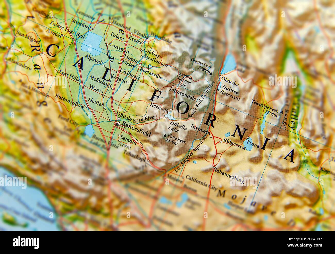 Mappa california geografica immagini e fotografie stock ad alta ...