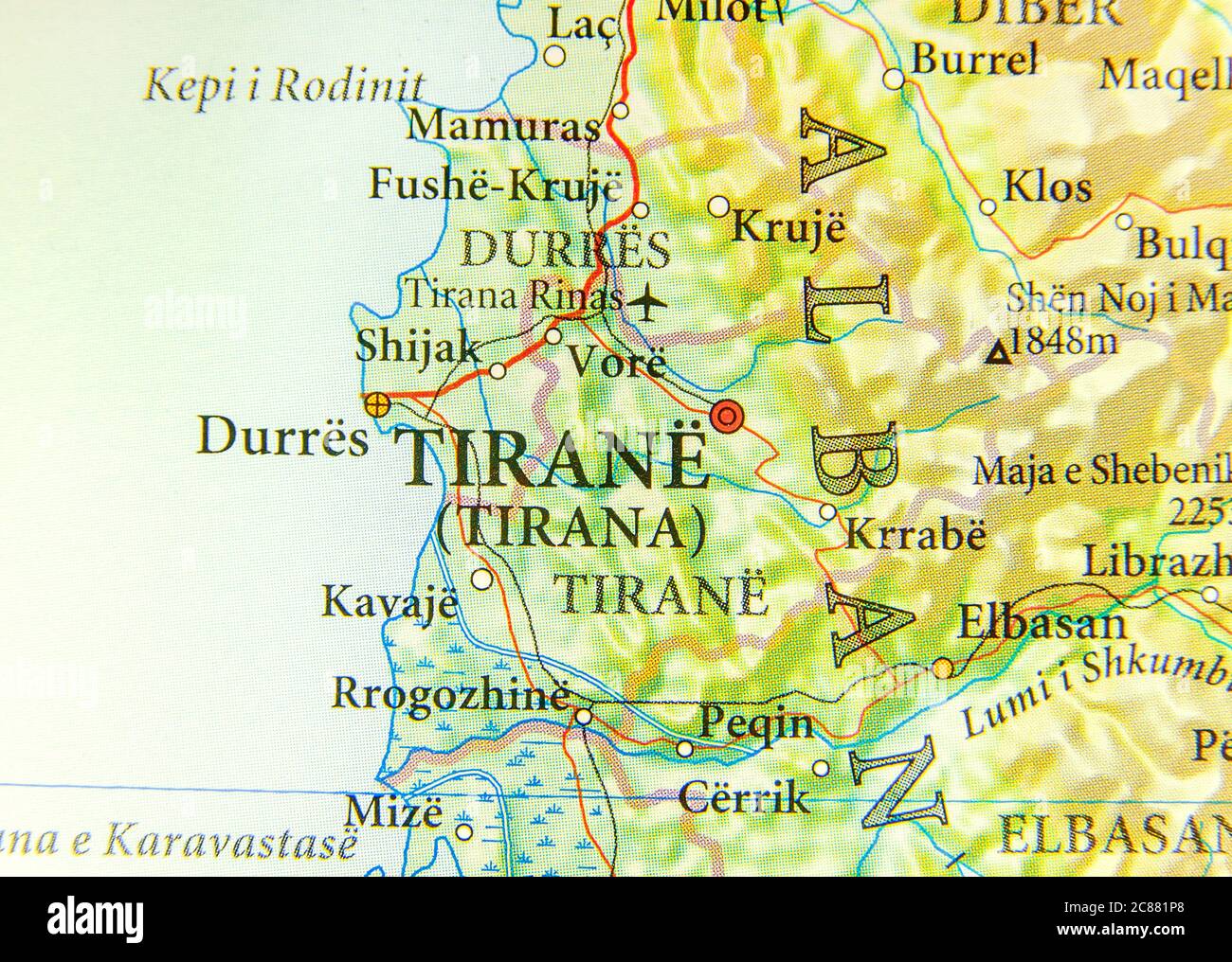 Mappa di tirana immagini e fotografie stock ad alta risoluzione ...