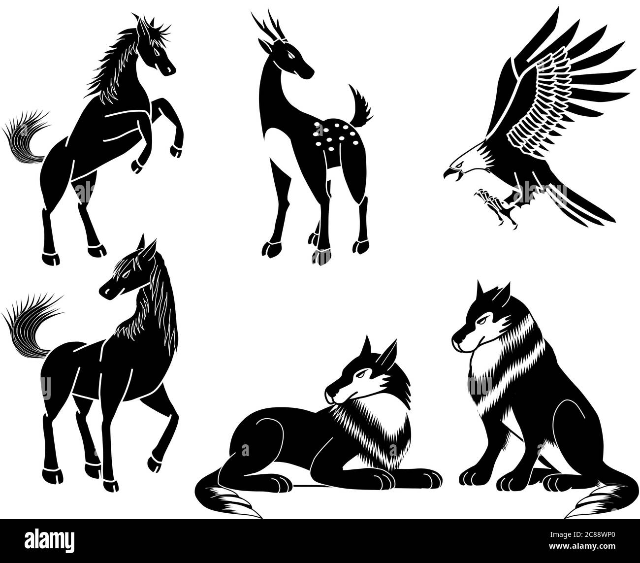 Immagini cervi Immagini Vettoriali Stock - Alamy