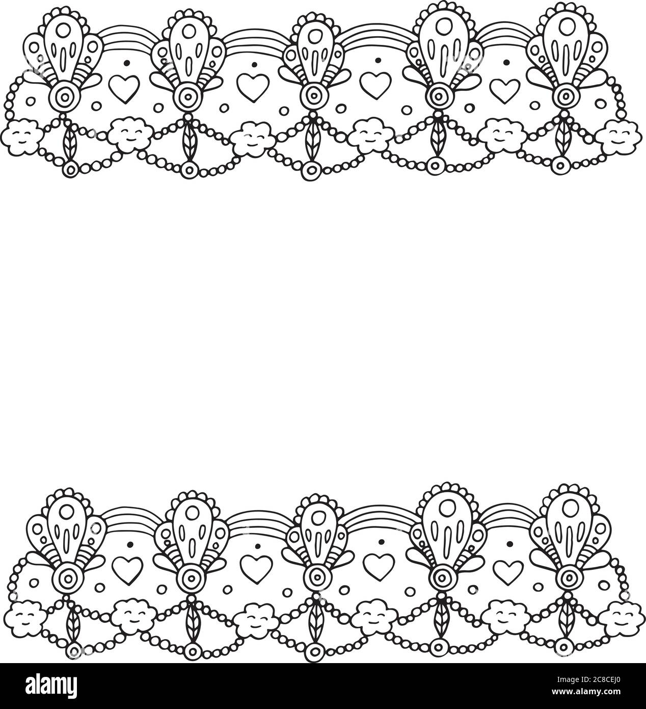 Cornice di cuori Foto e Immagini Stock in Bianco e Nero - Alamy
