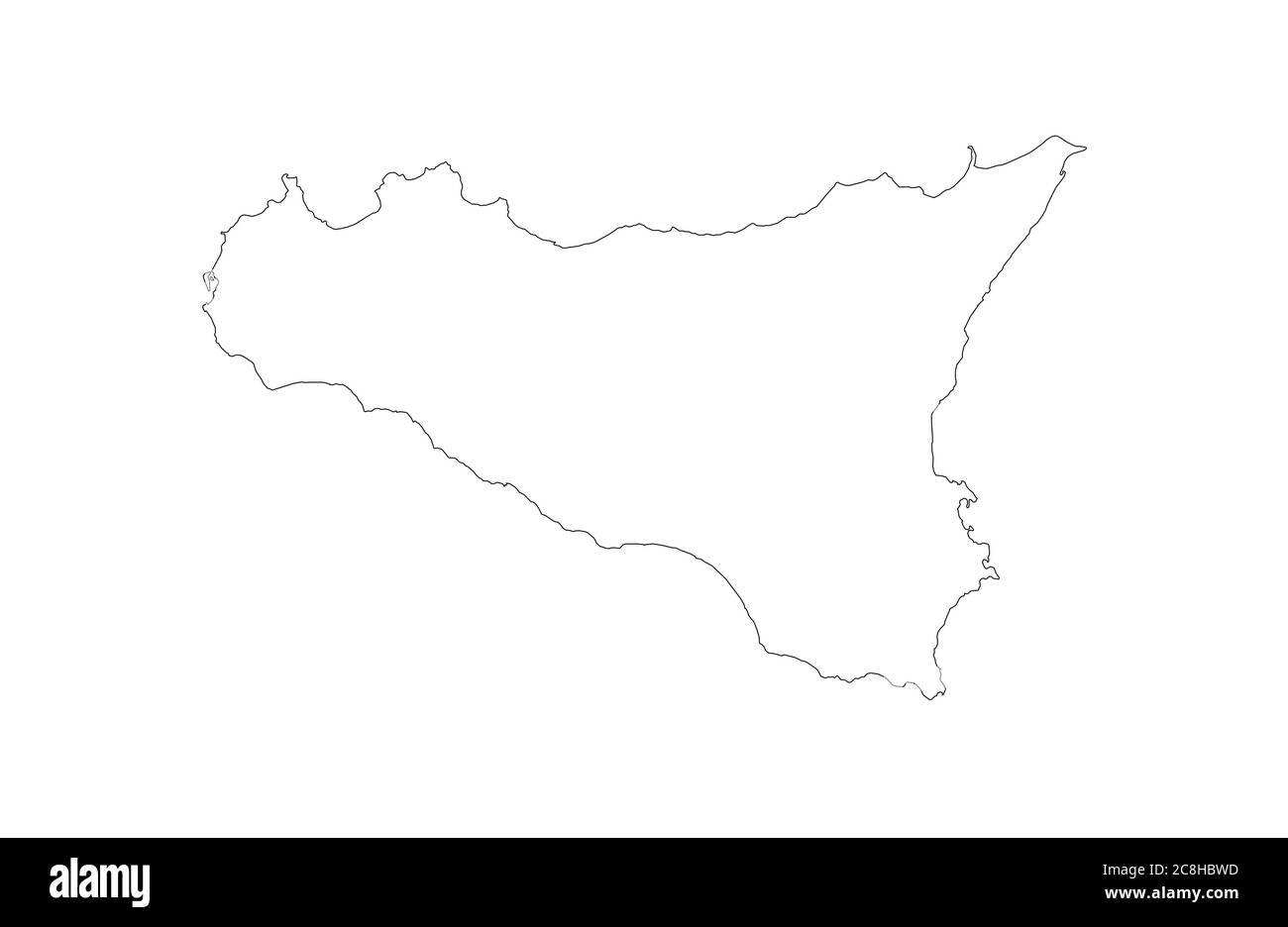Sicilia map Immagini senza sfondo e Foto Stock ritagliate - Alamy