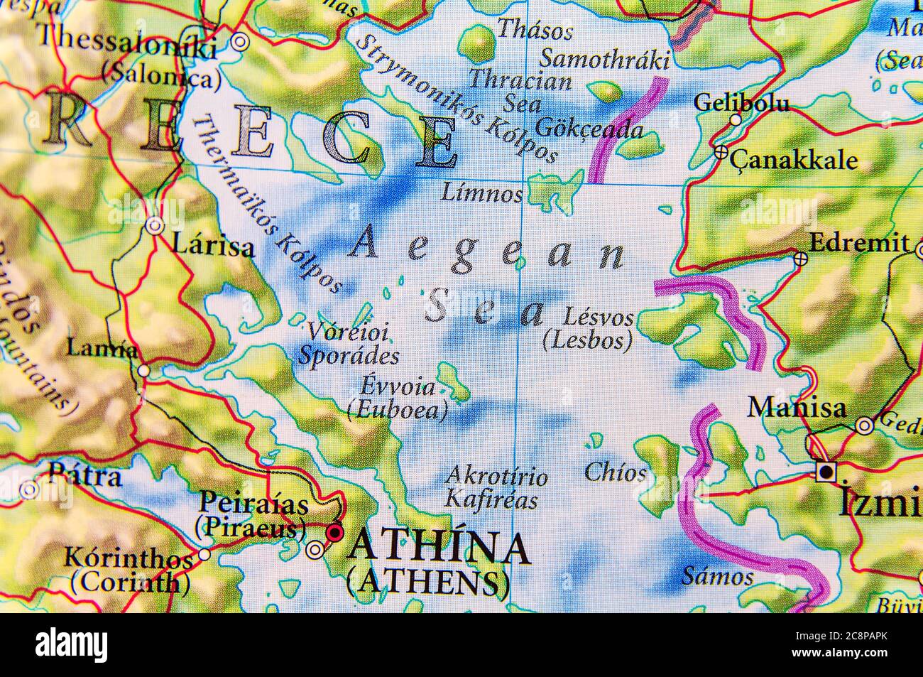 Mappa della città di atene immagini e fotografie stock ad alta ...