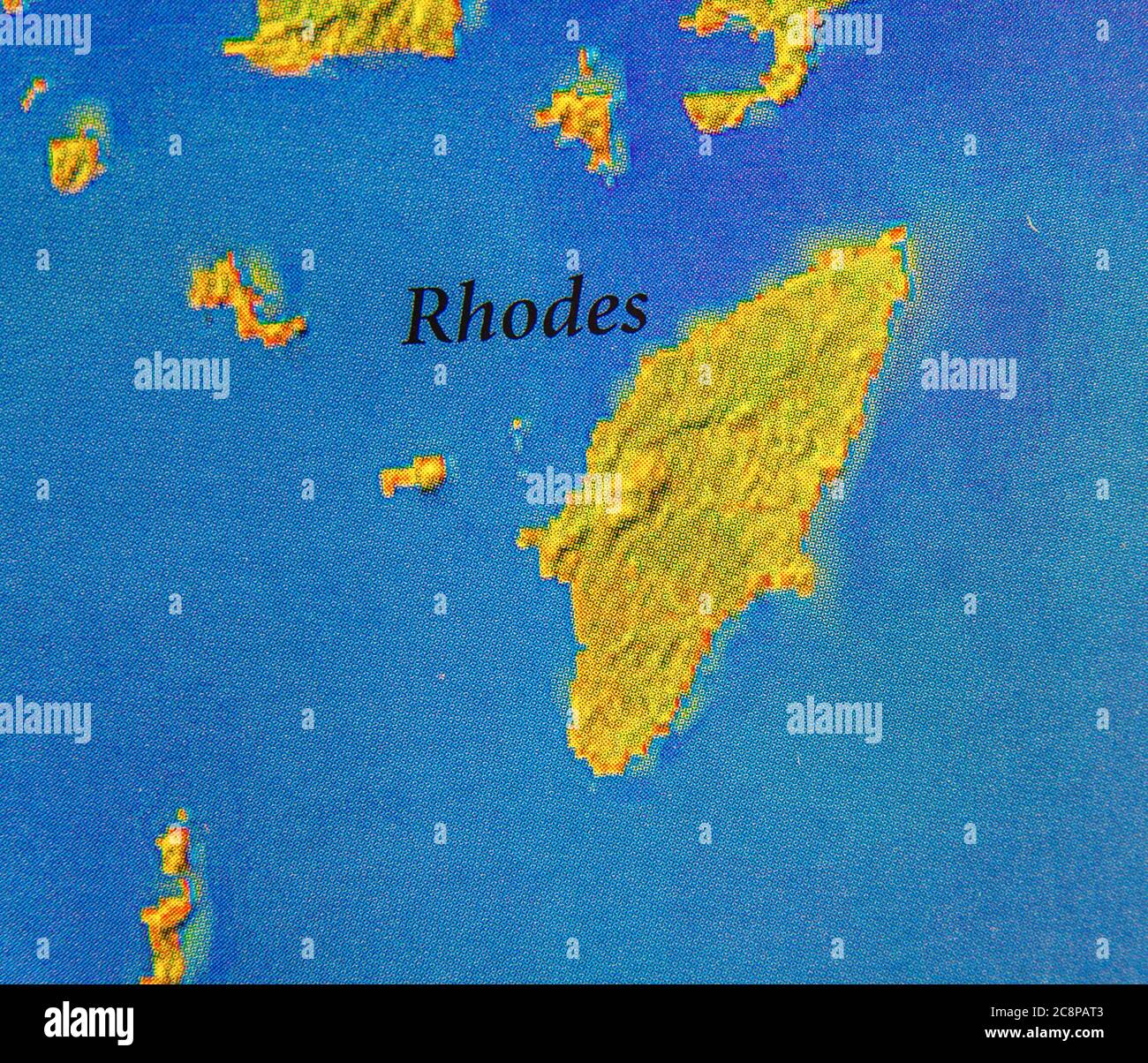 Mappa dell'isola di rodi immagini e fotografie stock ad alta ...