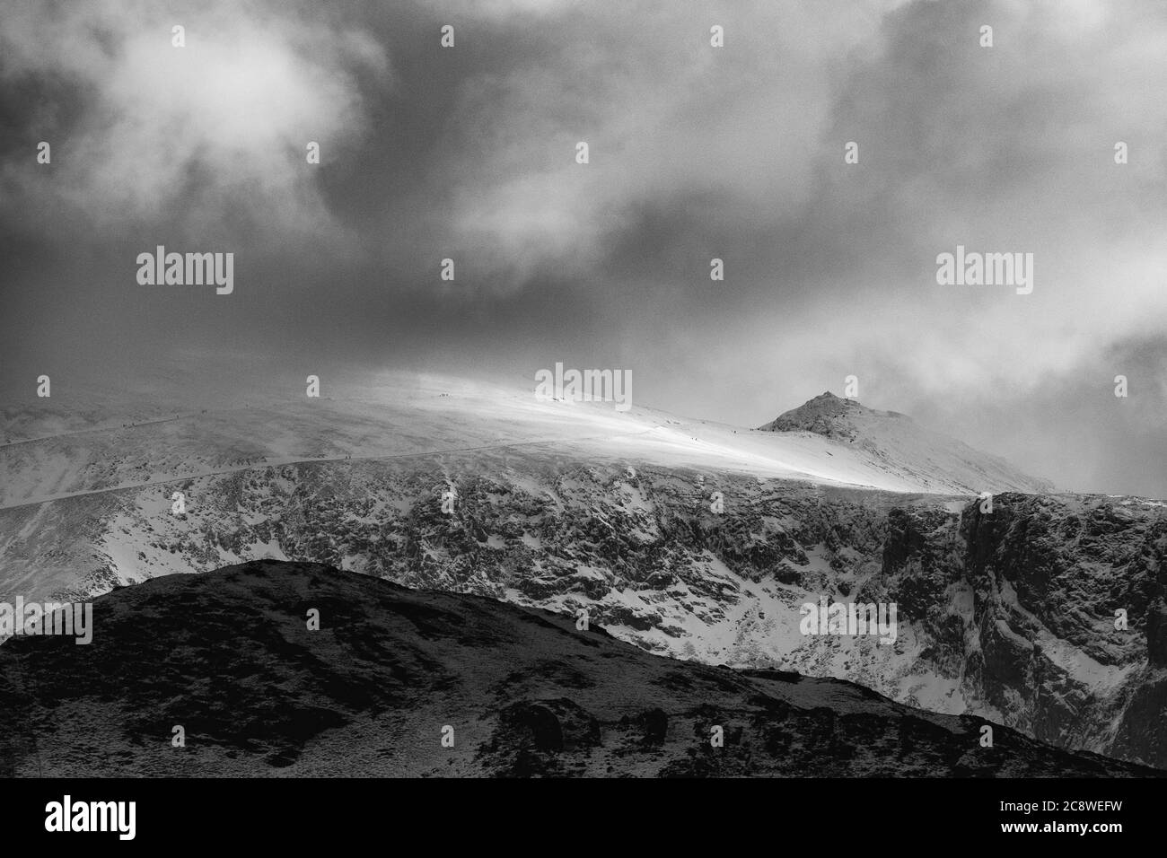 Arrampicarsi su snowdon Foto e Immagini Stock in Bianco e Nero - Alamy