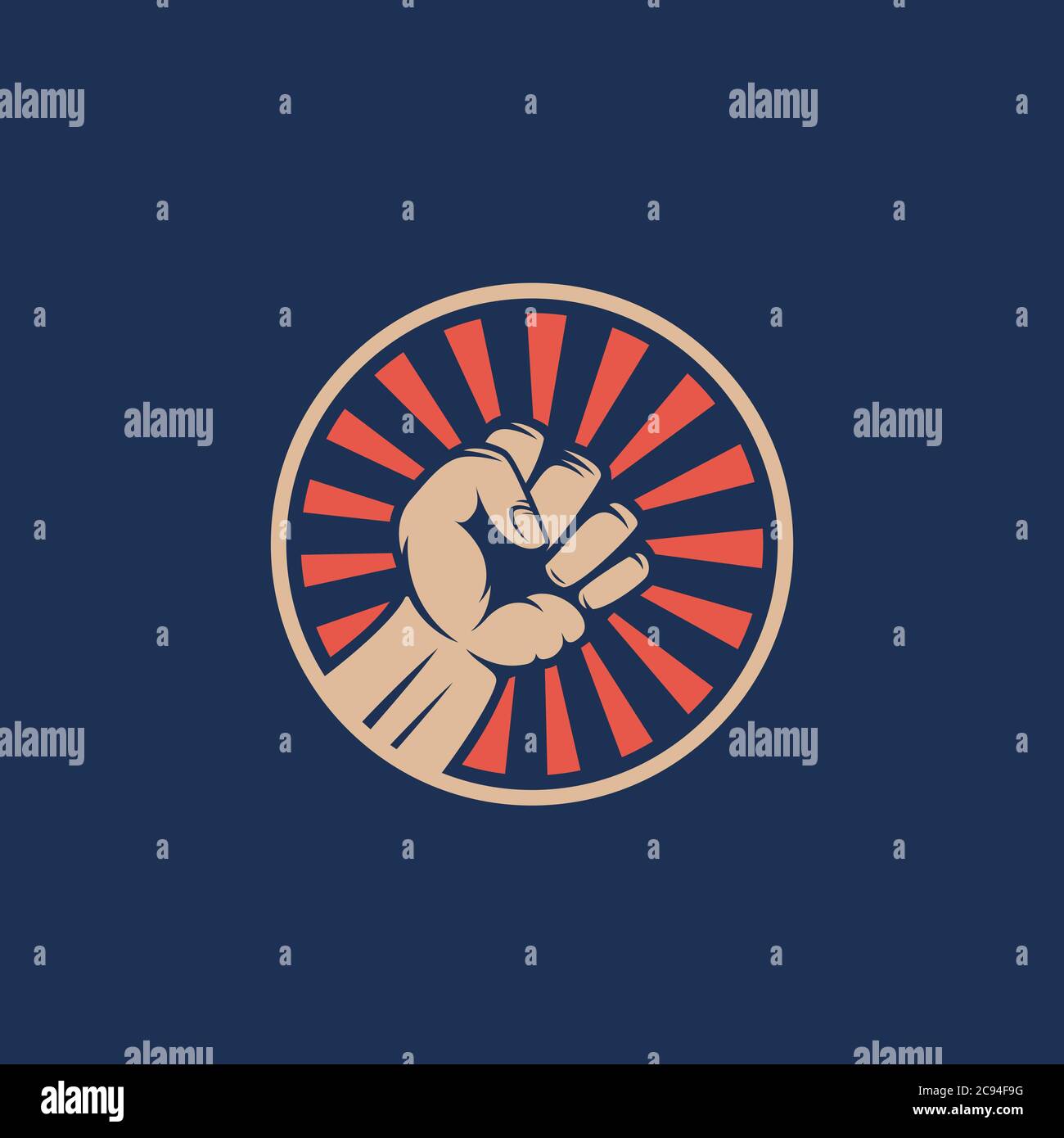 Simbolo del pugno della ribellione attivista. Emblema Riot vettore ...