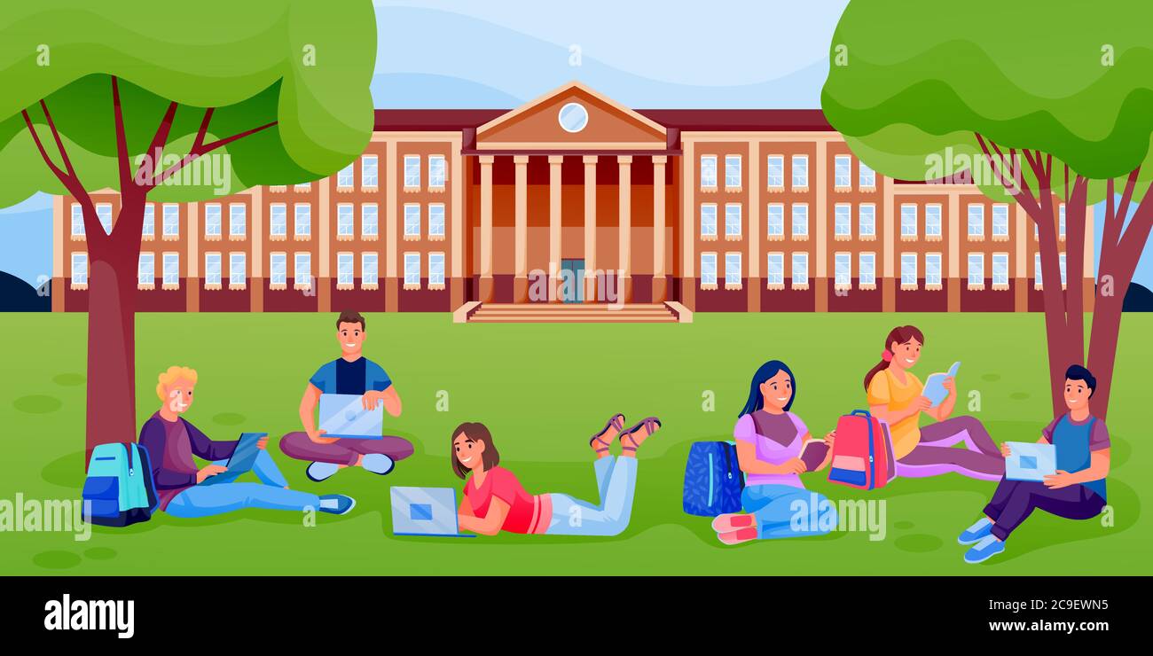 School college graduation cartoon Immagini Vettoriali Stock - Alamy