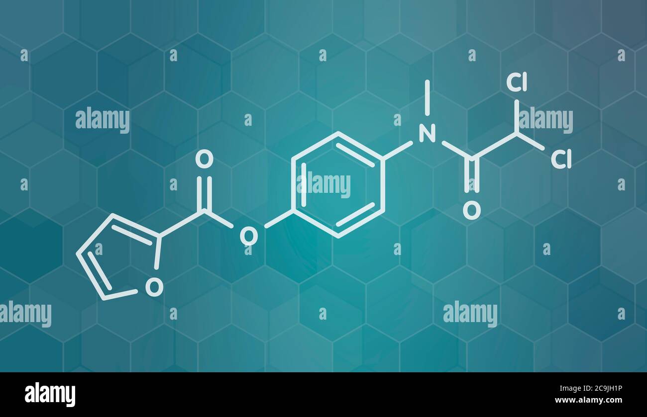 Diloxanide furoate molecola di farmaco amebiasis. Usato nel trattamento ...
