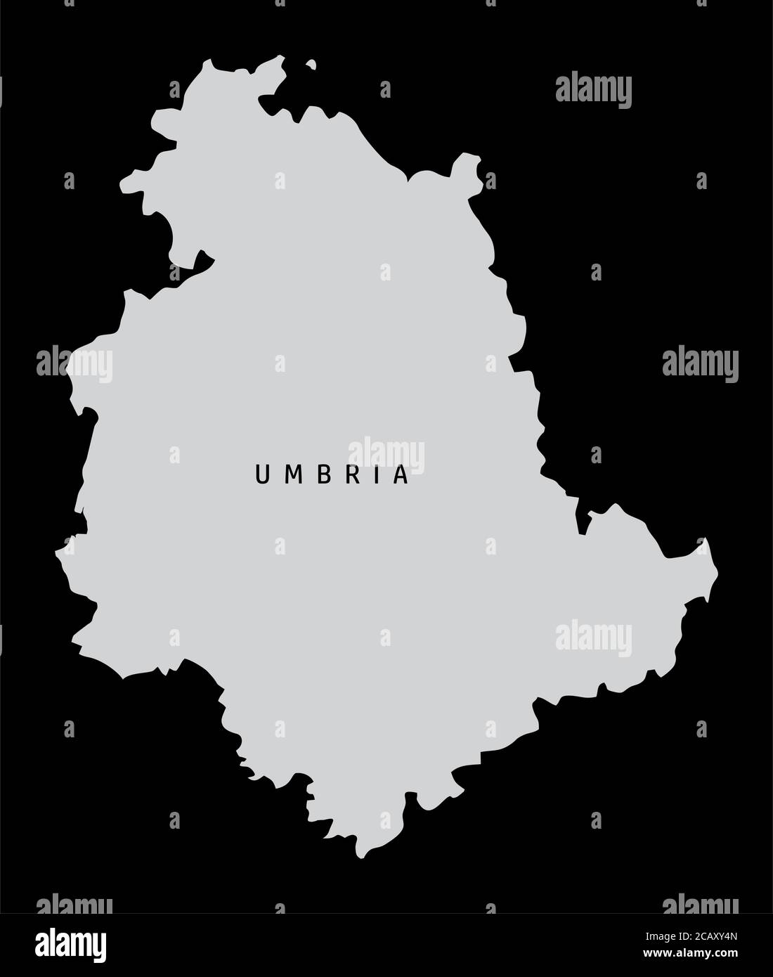 Mappa della regione di umbria Immagini Vettoriali Stock - Alamy