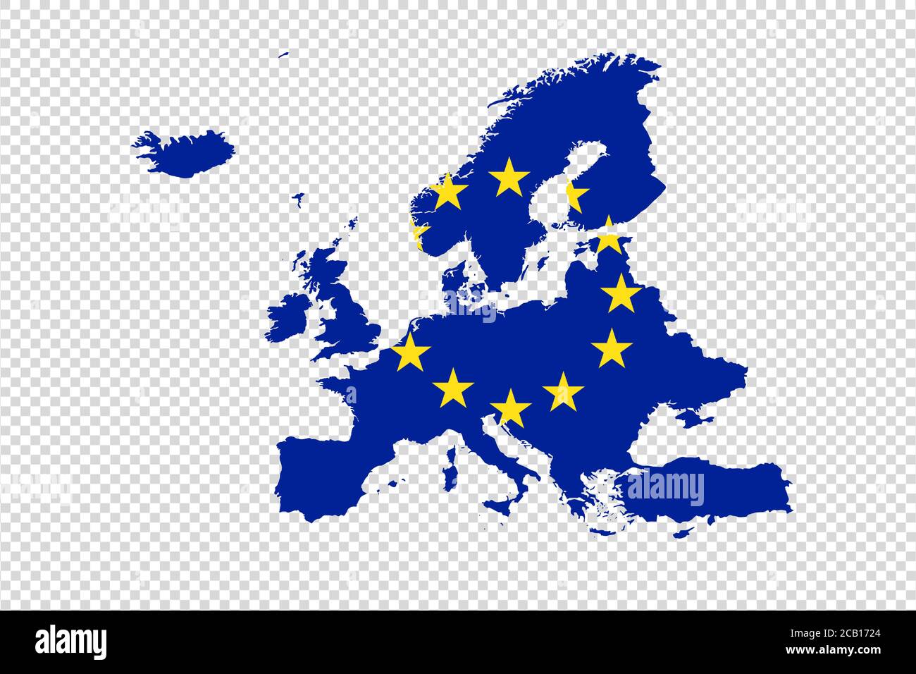 Mappa europea con bandiera su sfondo png o trasparente,illustrazione ...