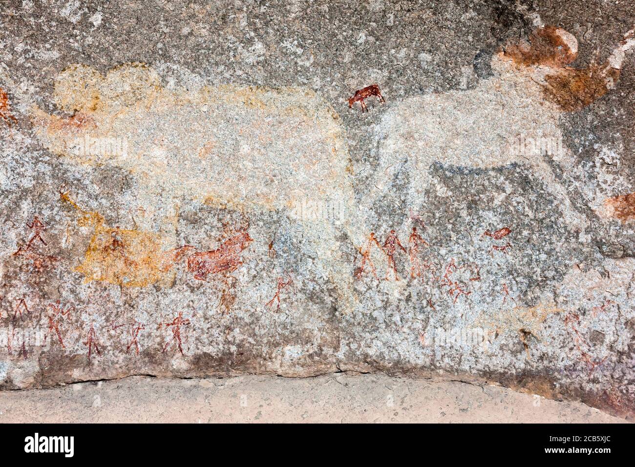 Colline di Matobo, sito di pittura rupestre della 'grotta di Bambata ...