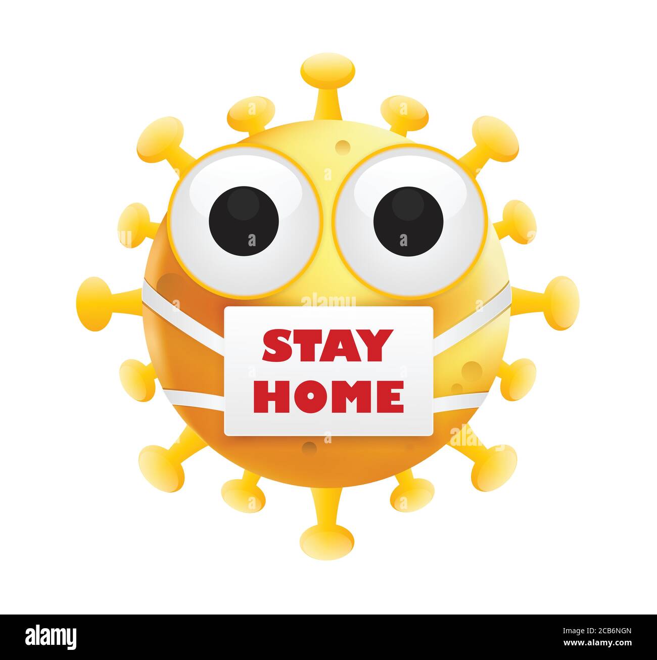 Corona emoji.Corona Virus illustration.Virus cartone animato su sfondo ...