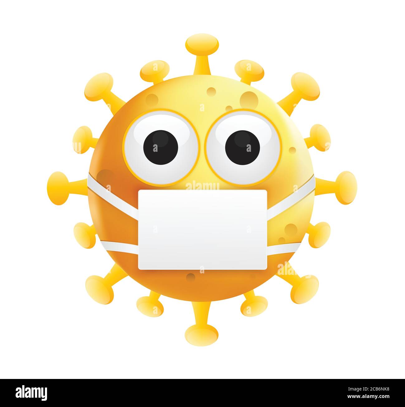 Corona emoji.Corona Virus illustration.Virus cartone animato su sfondo ...