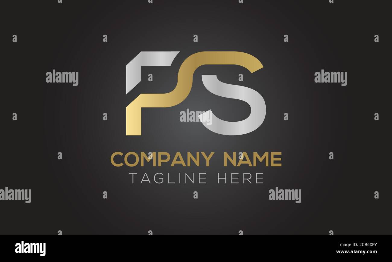 Logo PS Letter iniziale con Creative Modern Business Typography Vector ...
