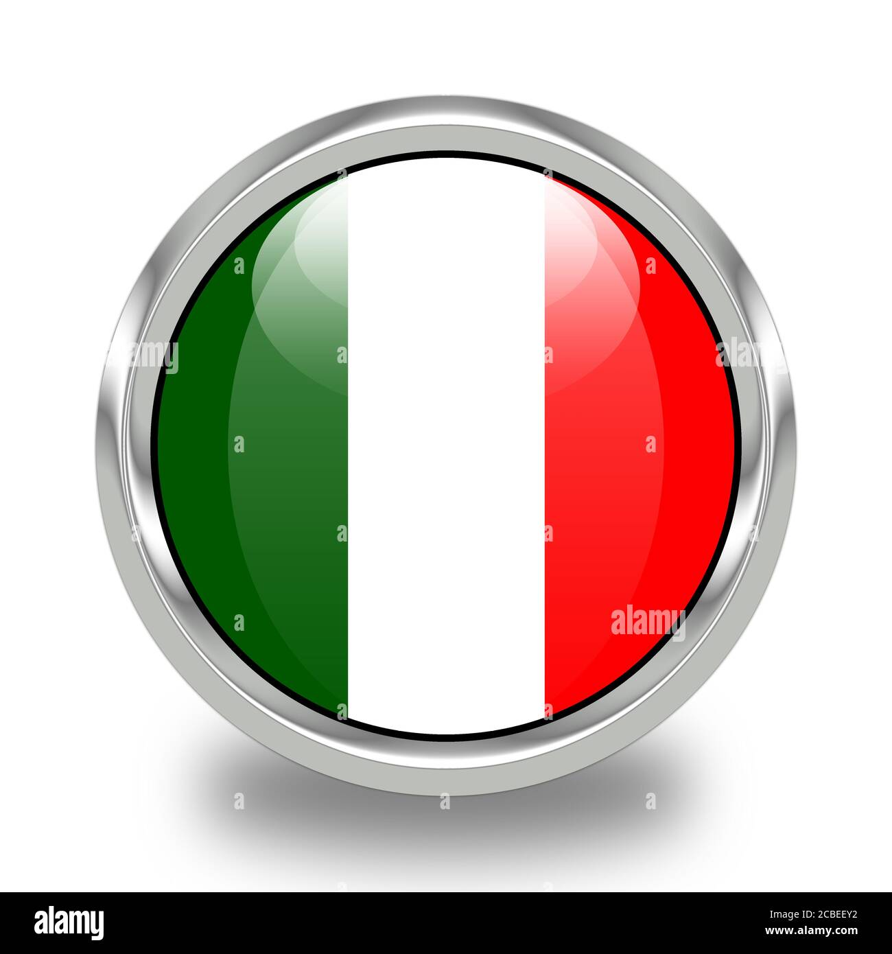 Italia flag button icon immagini e fotografie stock ad alta risoluzione ...