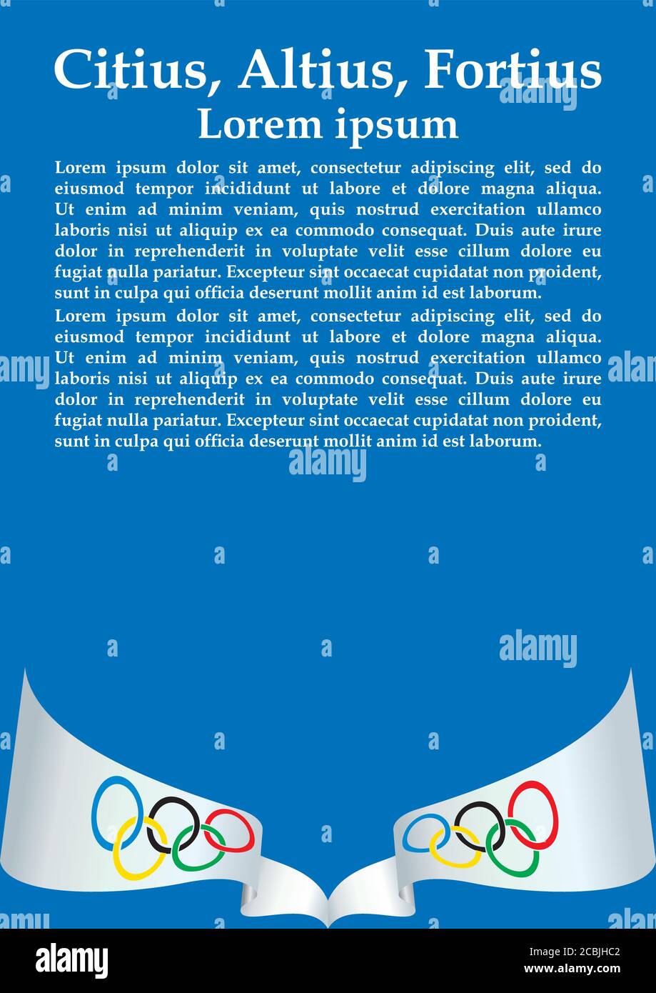 Bandiera delle olimpiadi di atletica leggera Immagini Vettoriali Stock ...