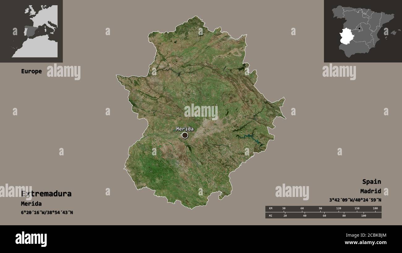 Mappa di merida spagna immagini e fotografie stock ad alta risoluzione ...