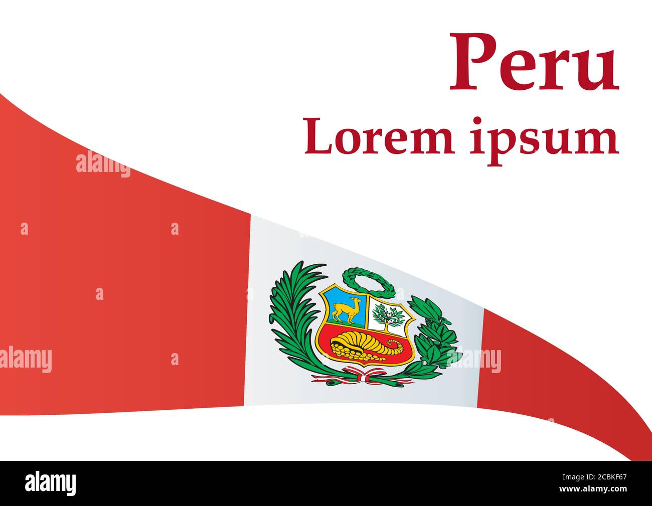 Bandiera del Perù, Repubblica del Perù. Modello per la progettazione di ...
