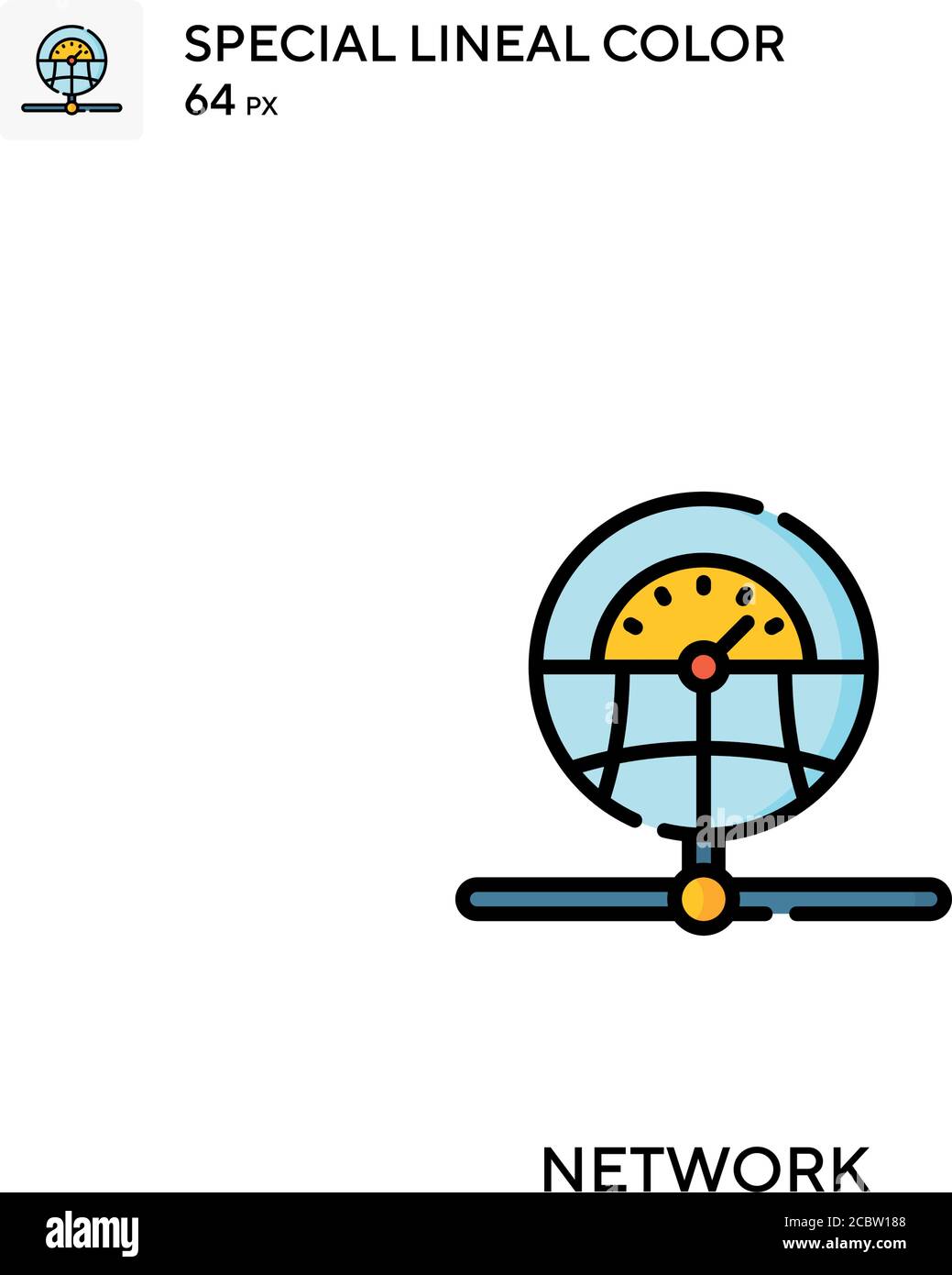 Icona vettore colore lineare speciale rete. Icone di rete per il ...