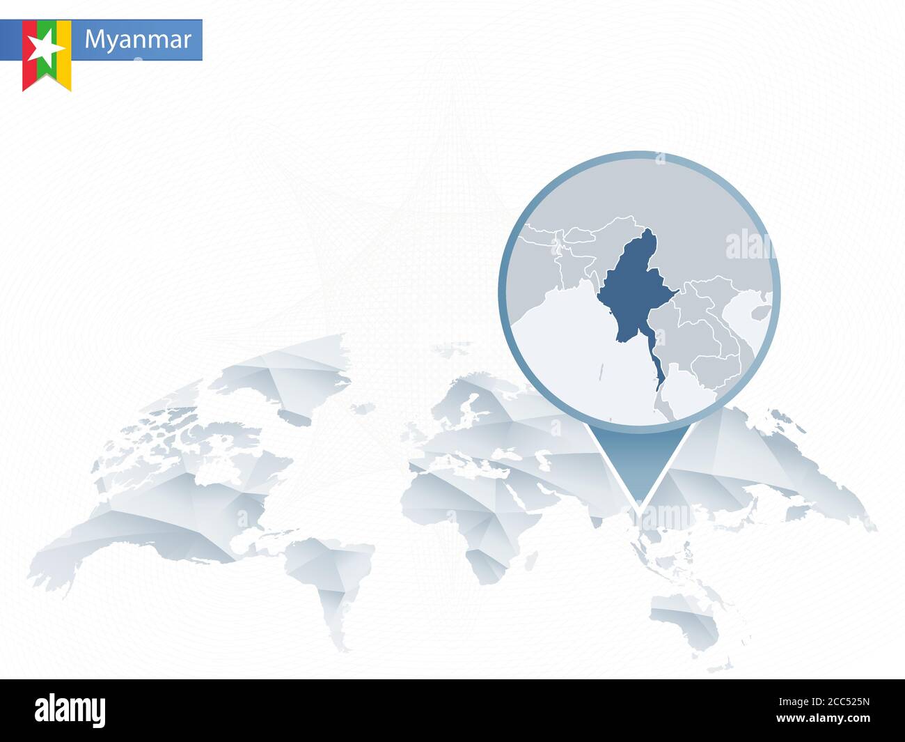 Perno mappa myanmar Immagini Vettoriali Stock - Alamy