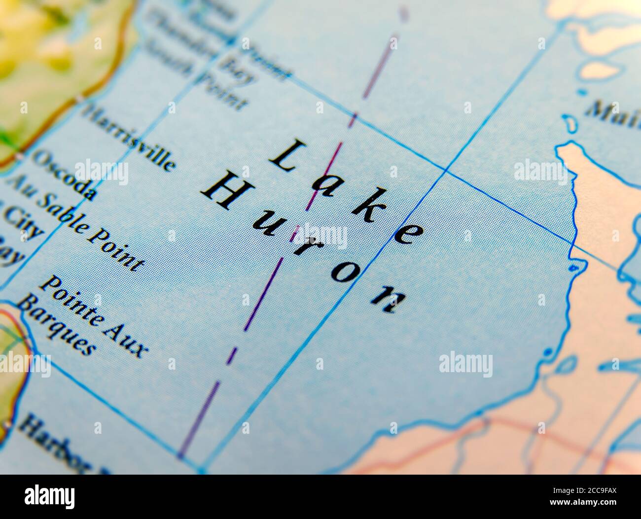 Mappa del lago huron immagini e fotografie stock ad alta risoluzione ...