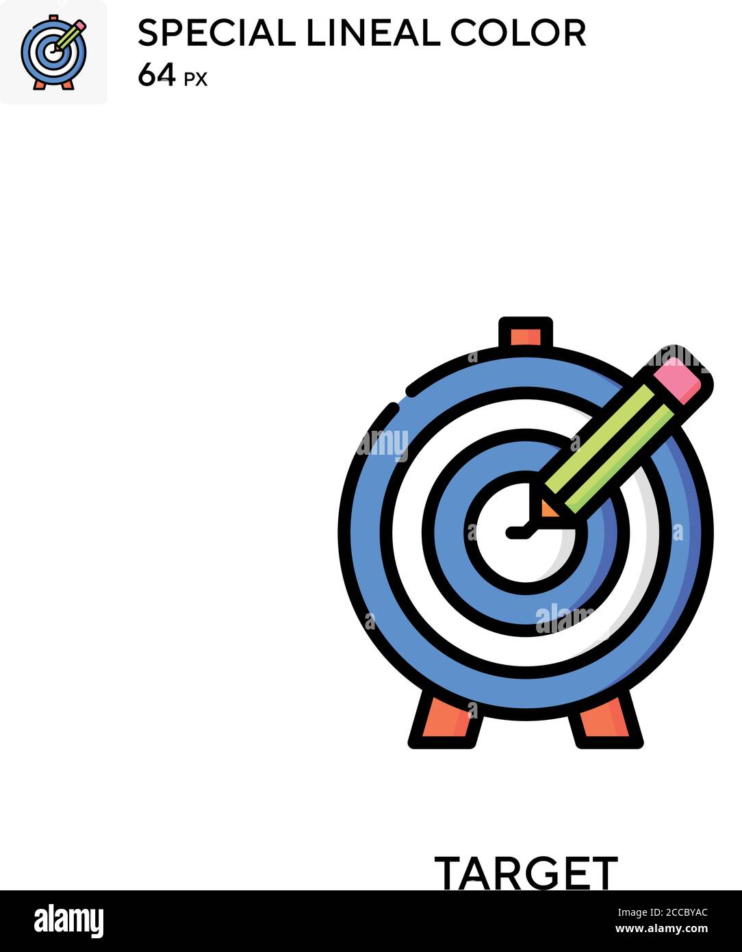 Icona colore lineare speciale target. Modello di disegno simbolo ...