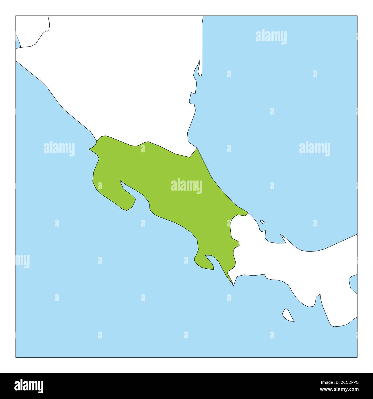 Mappa della costa rica Immagini senza sfondo e Foto Stock ritagliate ...
