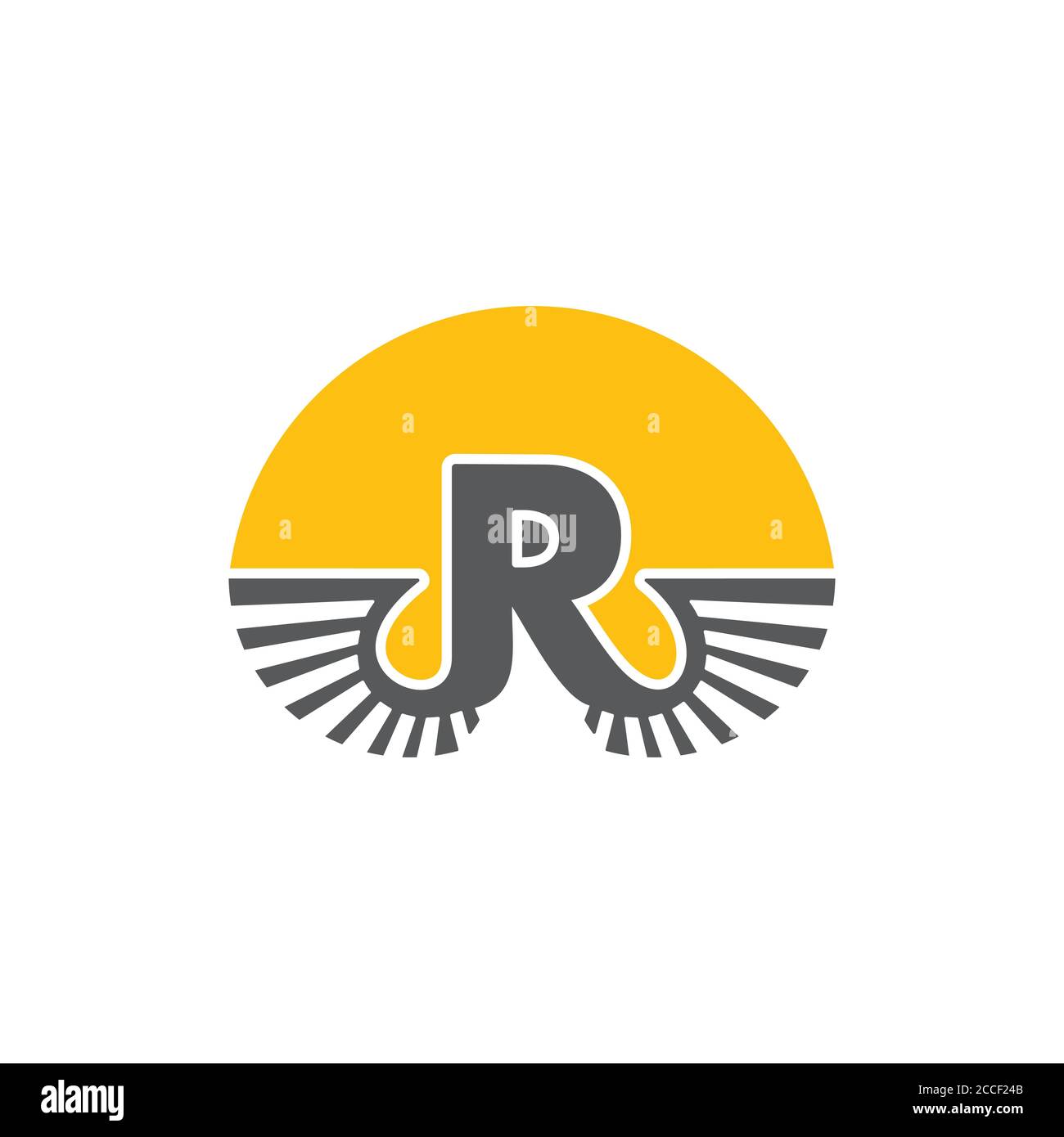 R lettera logo con monogramma organico immagini e fotografie stock ad ...