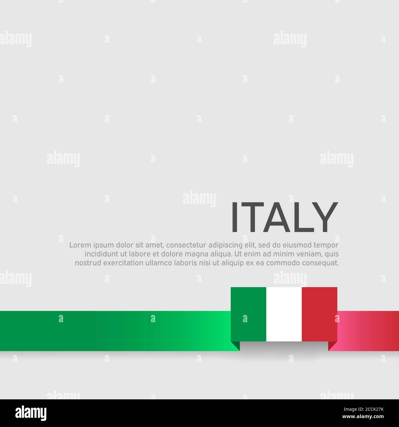Italia bandiera sfondo. Bandiera a colori del nastro d'italia su sfondo ...