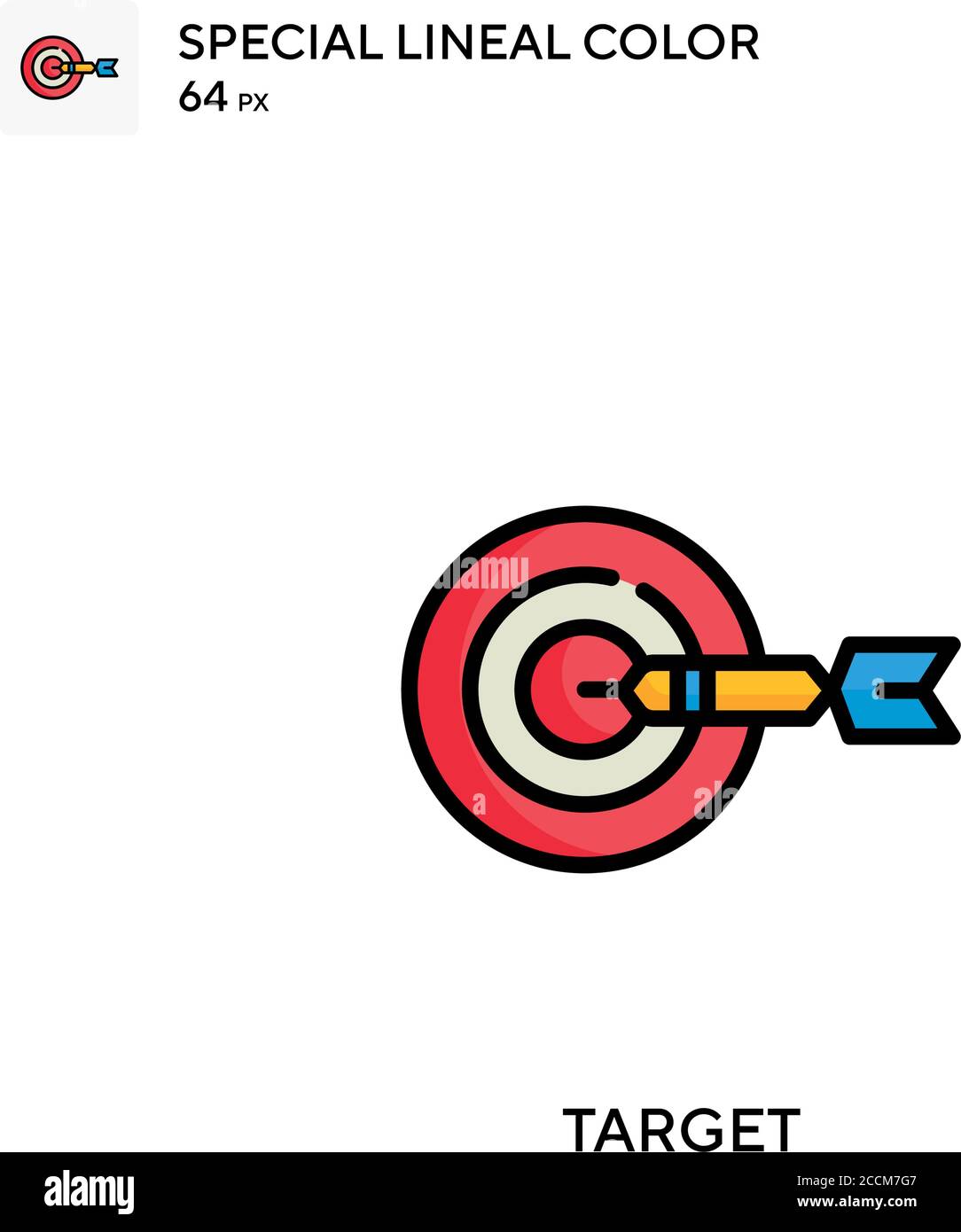 Icona colore lineare speciale target. Modello di disegno simbolo ...