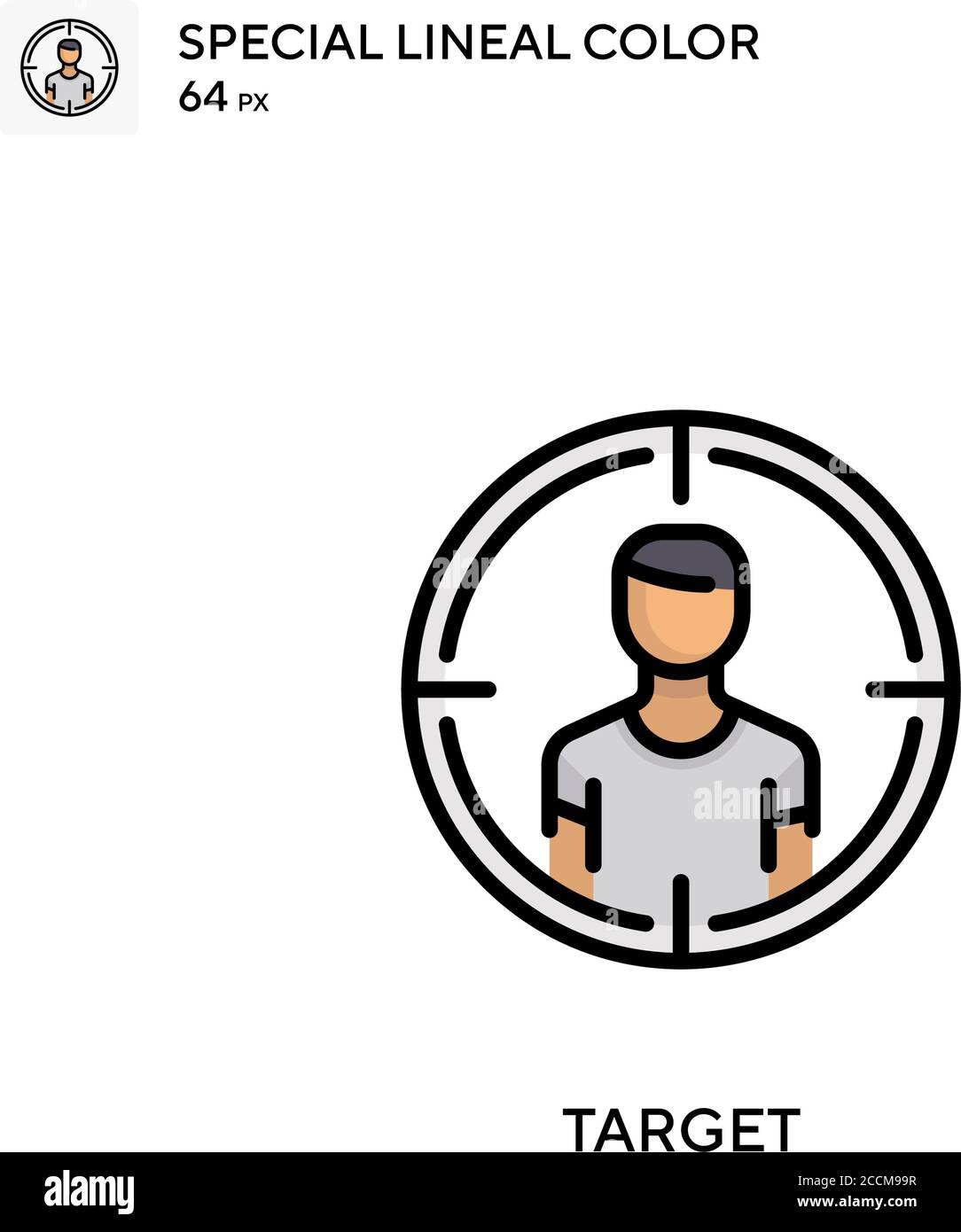 Icona colore lineare speciale target. Modello di disegno simbolo ...